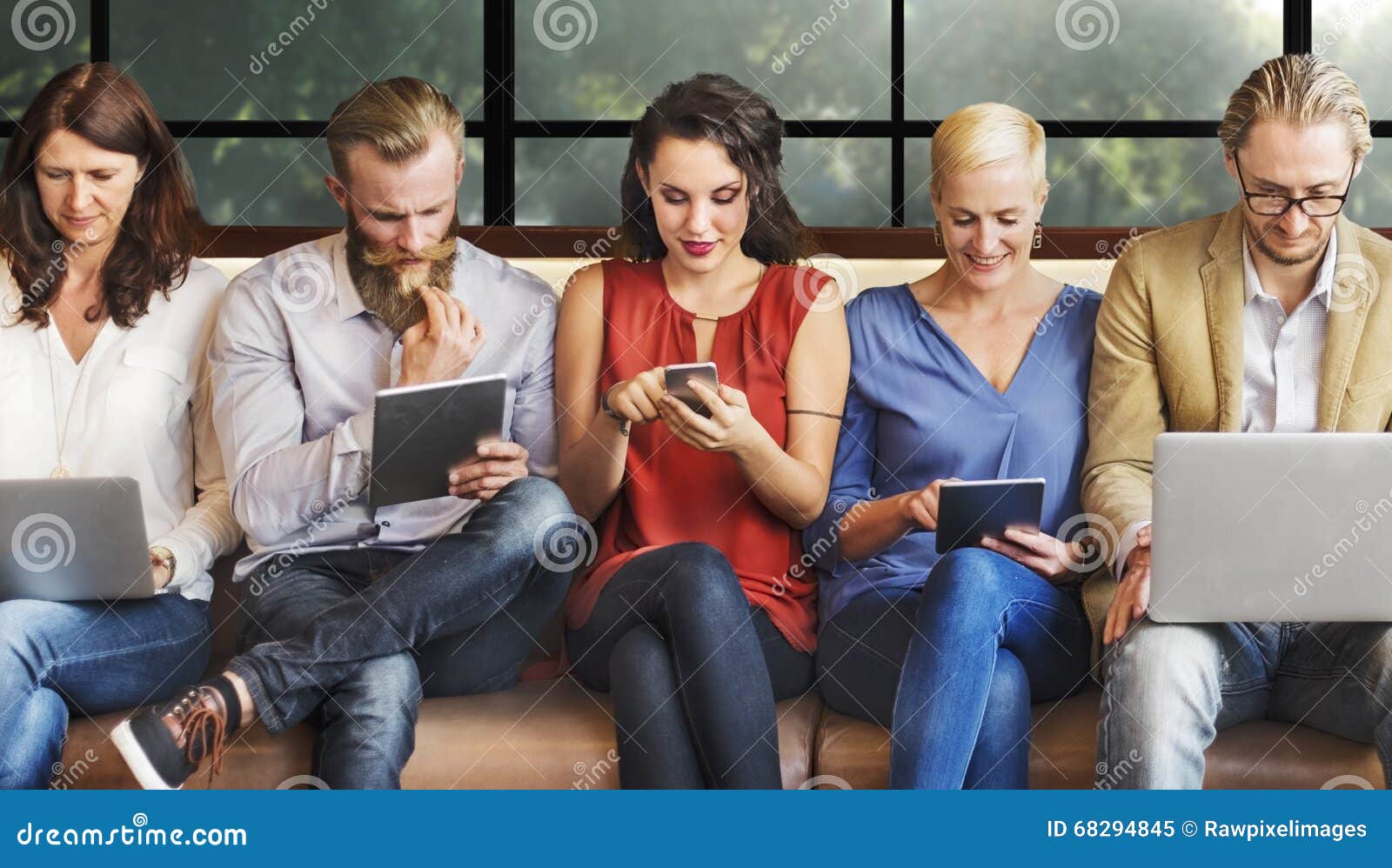 Diversity People Connection Digital Devices Browsing Concept Stock ...