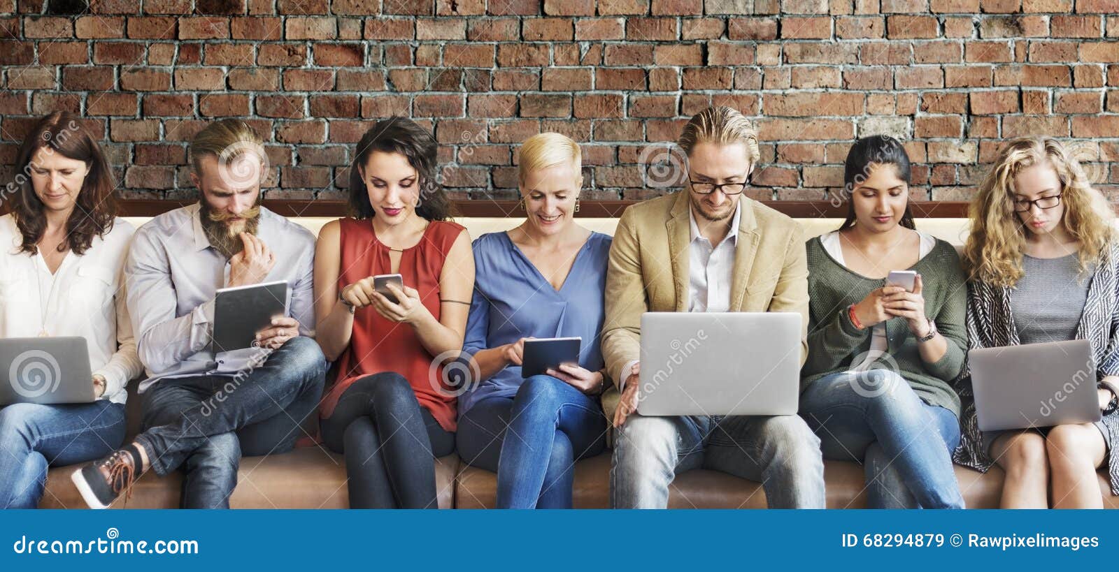 Diversity People Connection Digital Devices Browsing Concept Stock ...