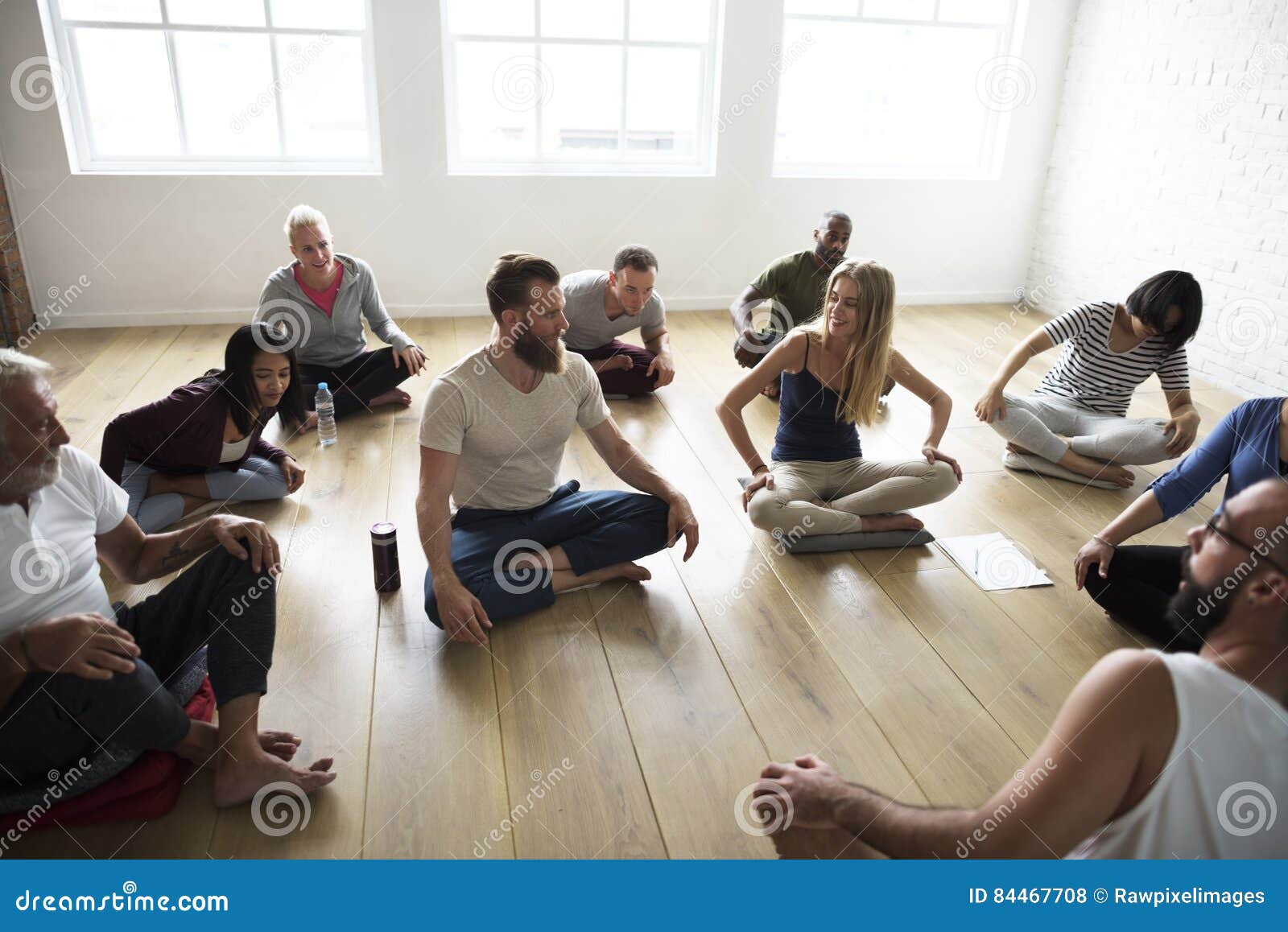 Diversity People Exercise Class Relax Concept Stock Photo - Image of ...