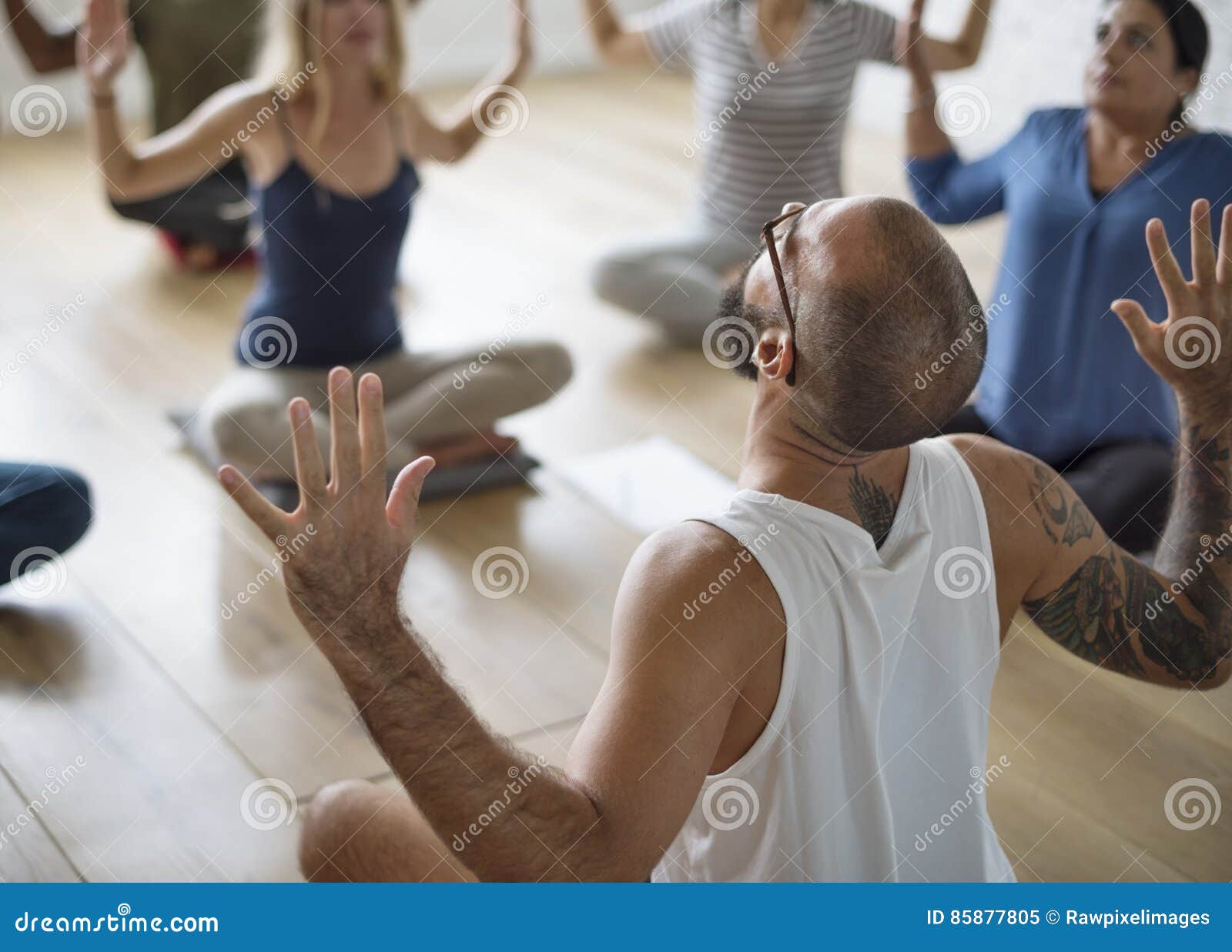 Diversity People Exercise Class Relax Concept Stock Image - Image of ...