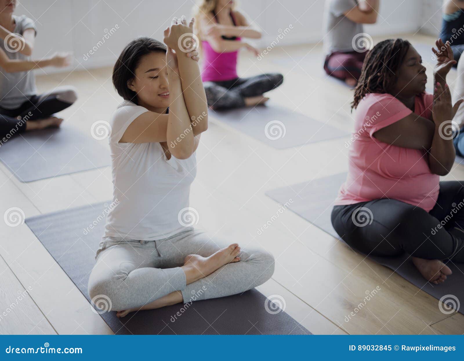 Diversity People Exercise Class Relax Concept Stock Image - Image of ...