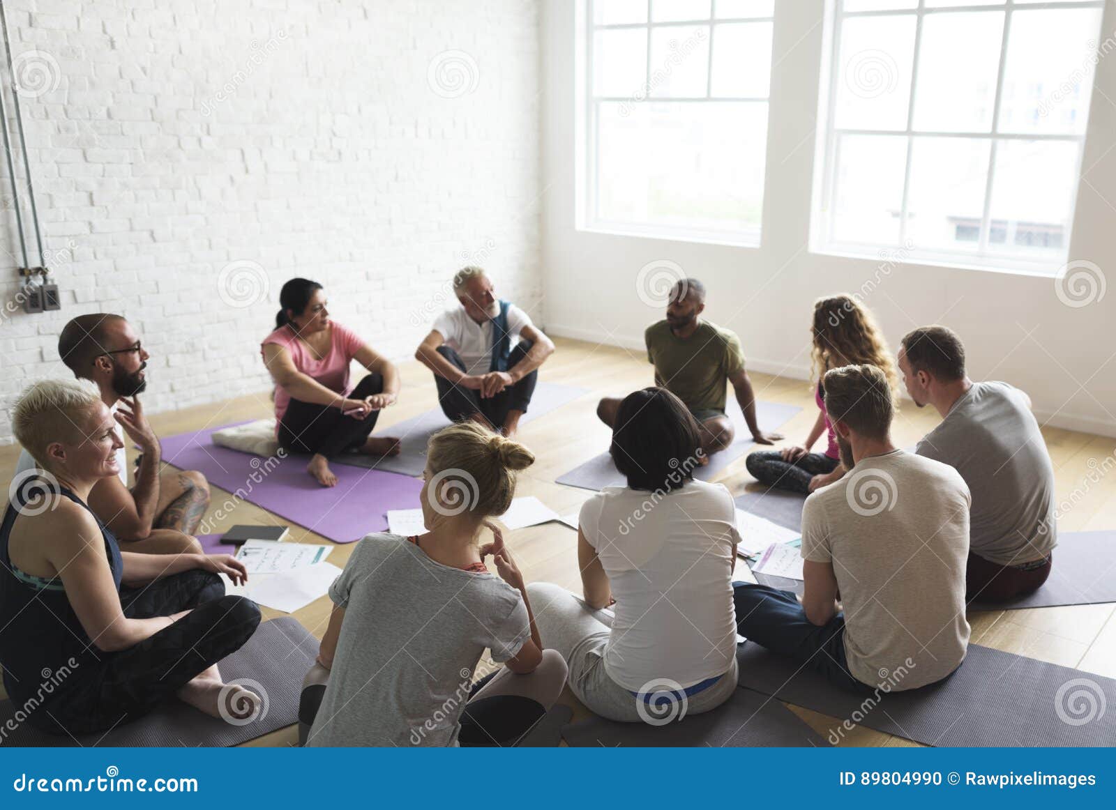 Diversity People Exercise Class Relax Concept Stock Photo - Image of ...