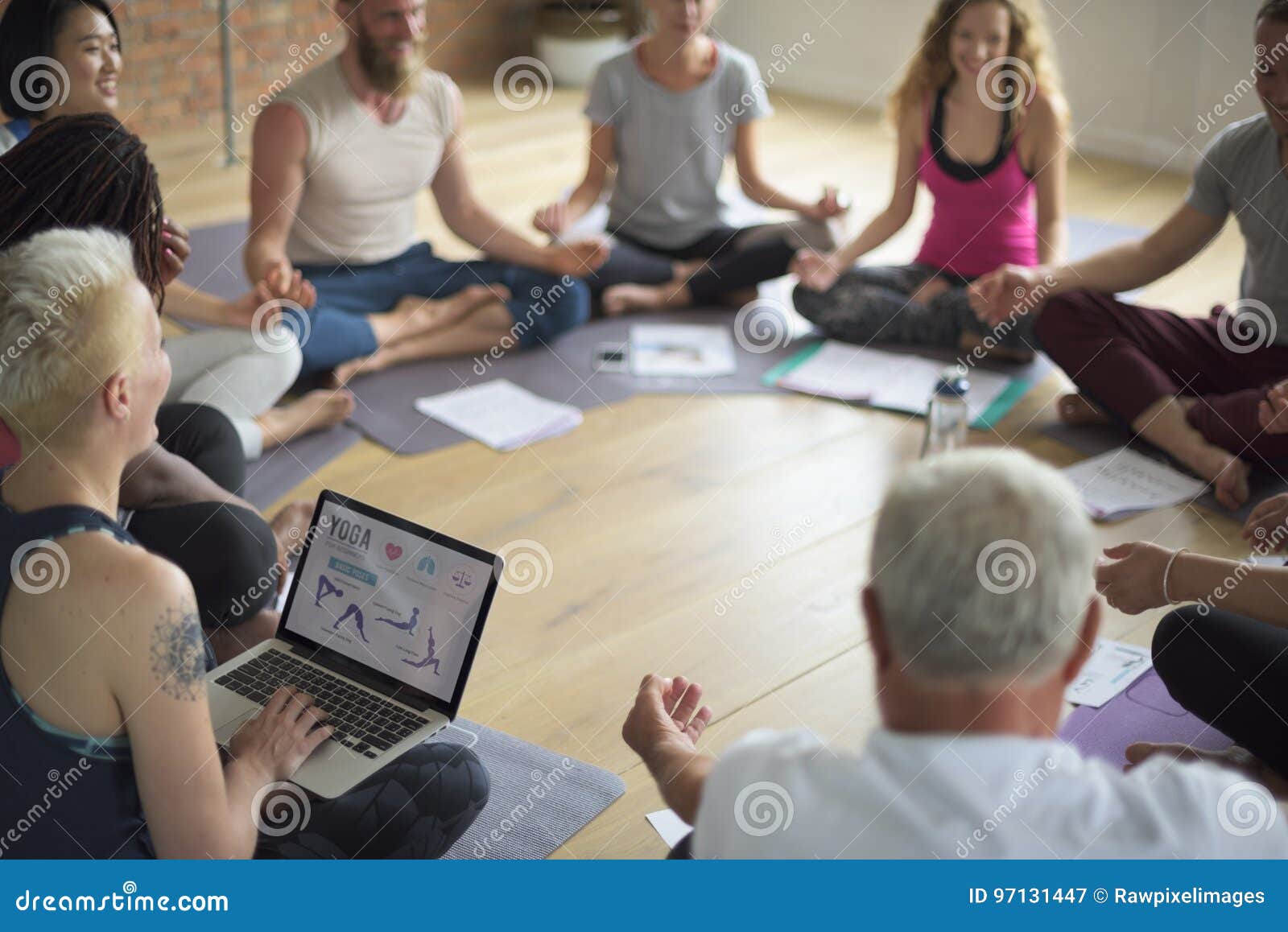 Diversity People Exercise Class Relax Concept Stock Image - Image of ...