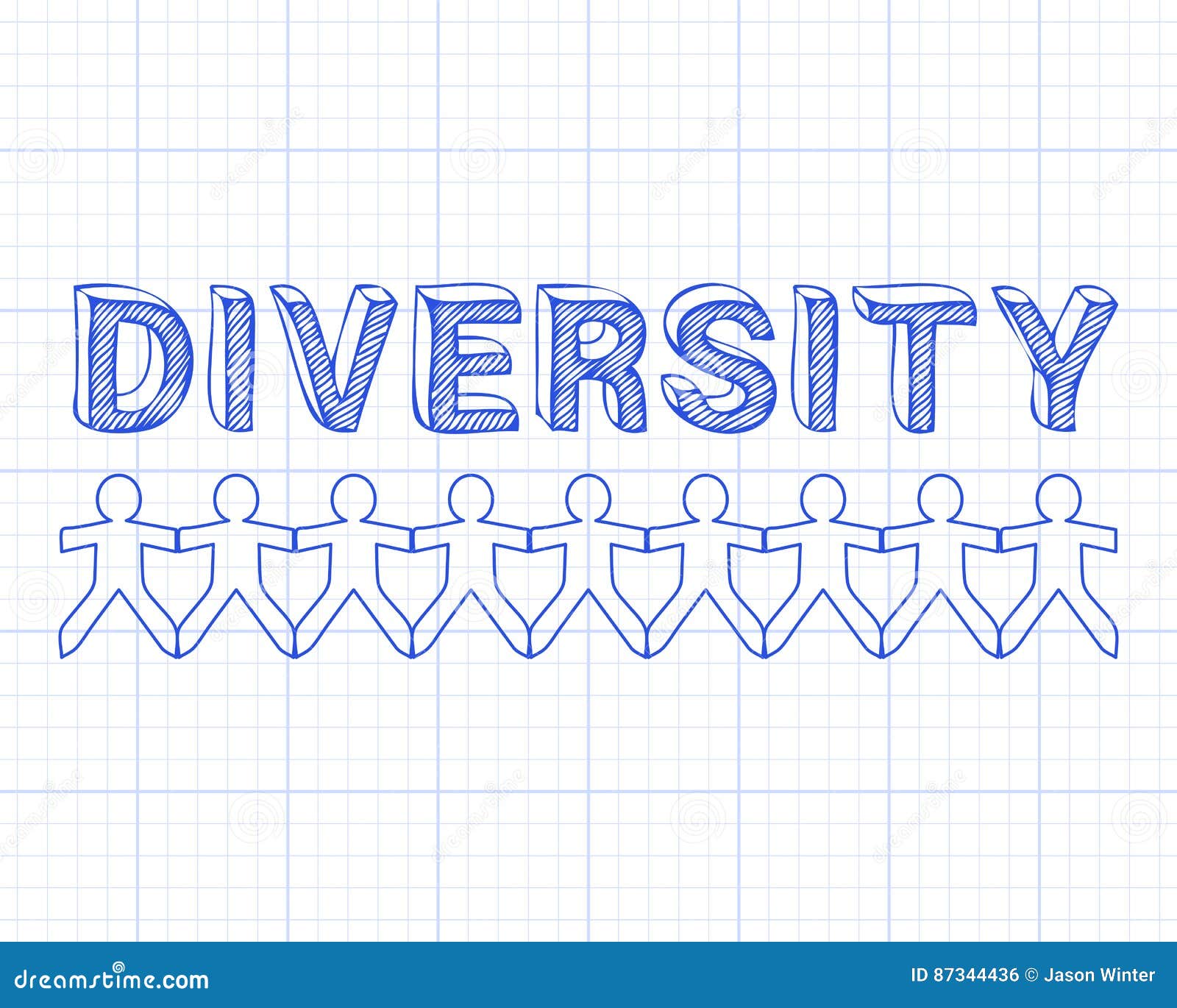 Diversity People on Graph stock vector. Illustration of colour - 87344436