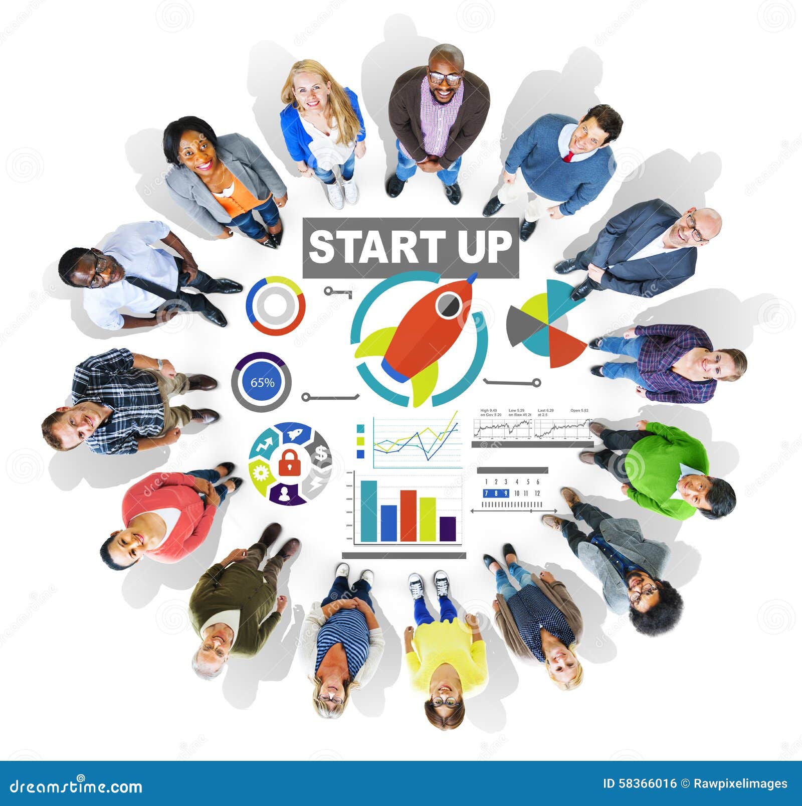 Diversity People Team Start Up Creativity Goals Vision Concept Stock ...