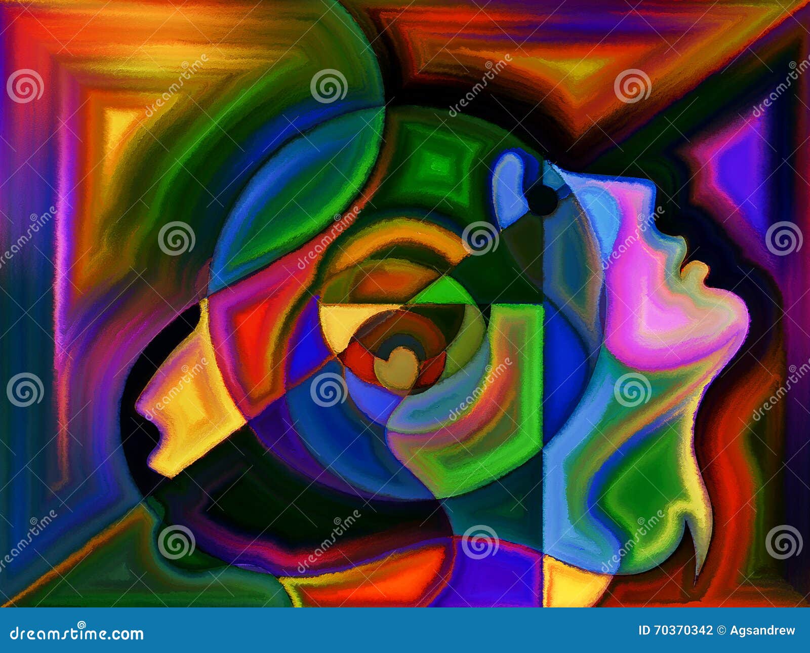 Diversity of Perception stock illustration. Illustration of curve ...