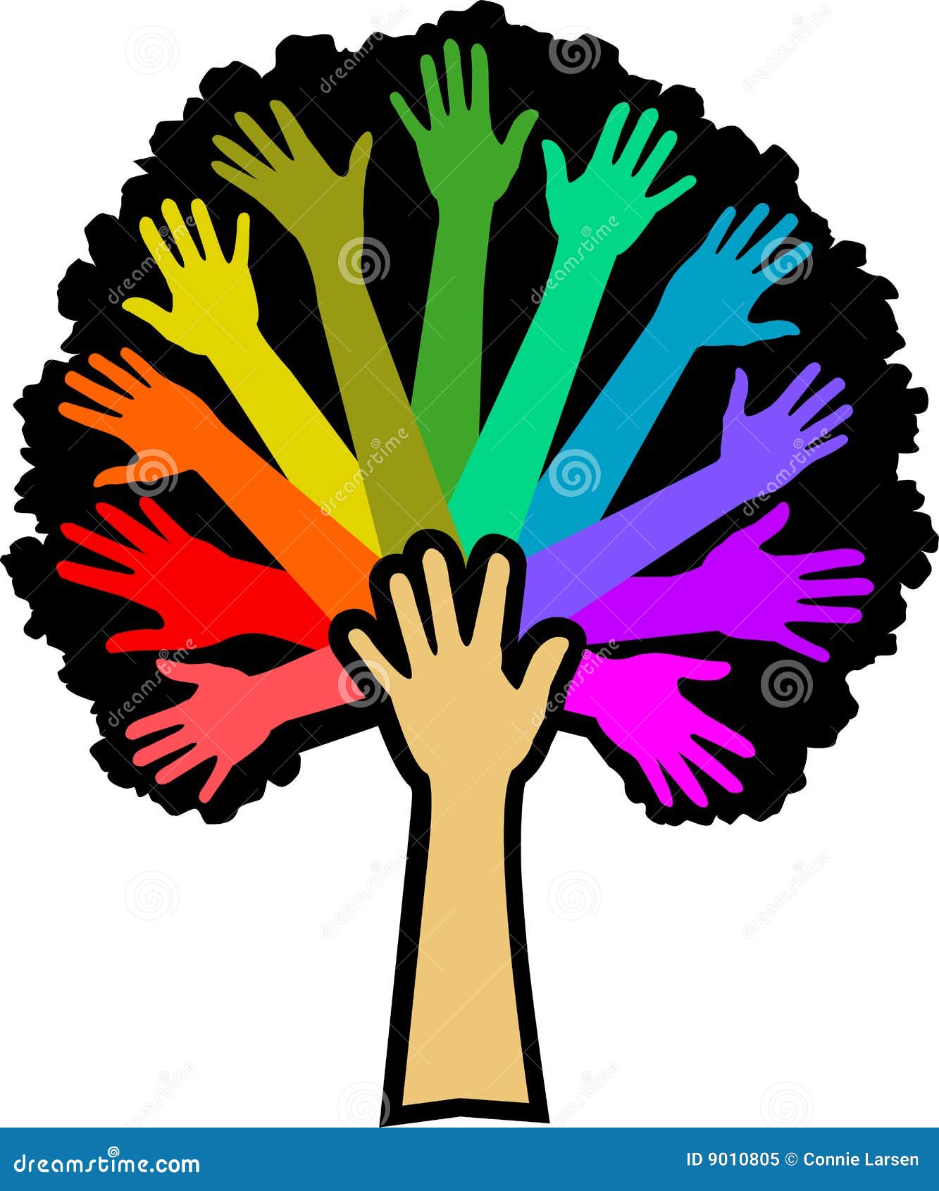 Diversity Rainbow Tree/eps stock vector. Illustration of growth - 9010805