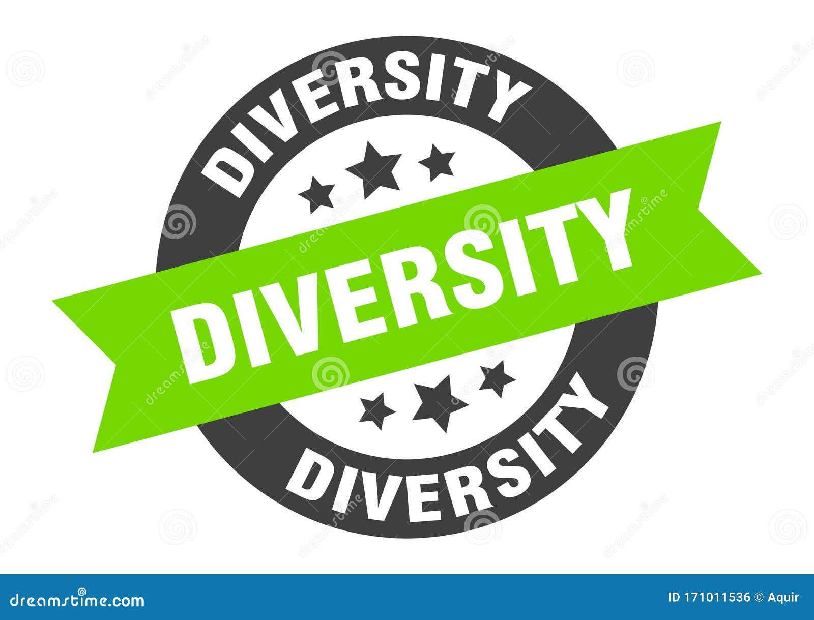 Diversity Sign. Diversity Round Ribbon Sticker Stock Vector ...