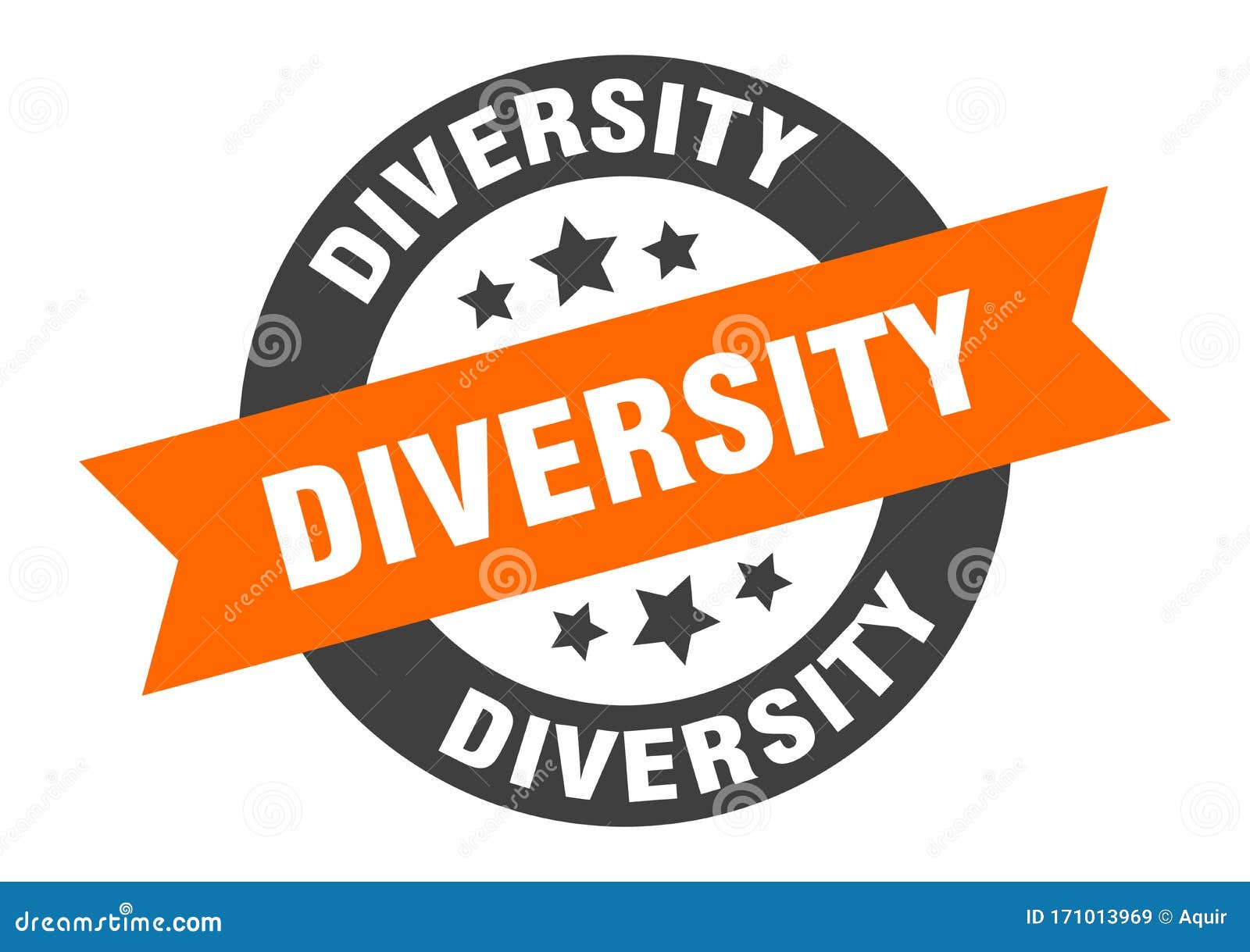 Diversity Sign. Diversity Round Ribbon Sticker Stock Vector ...
