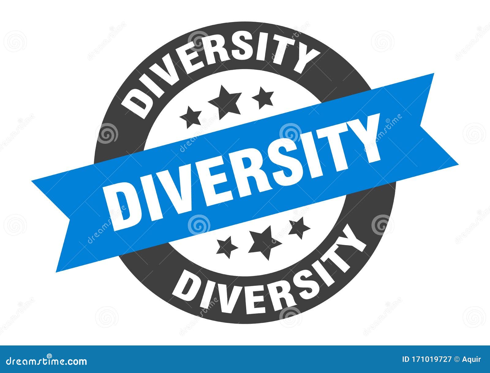 Diversity Sign. Diversity Round Ribbon Sticker Stock Vector ...