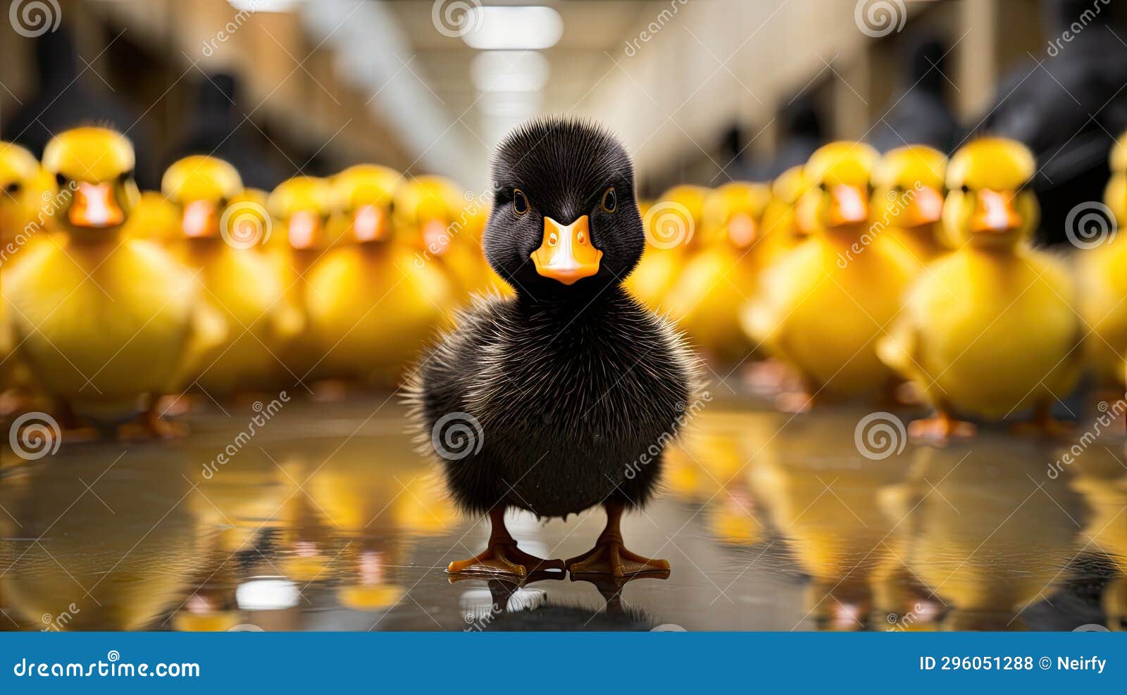 Diversity and a Stand Out Concept with Little Ducks Stock Illustration ...