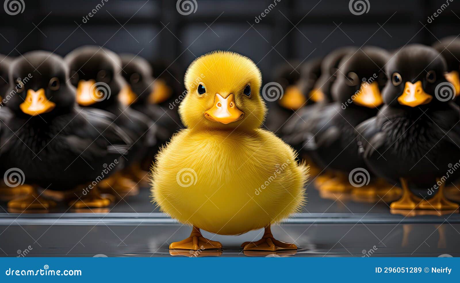 Diversity and a Stand Out Concept with Little Ducks Stock Illustration ...