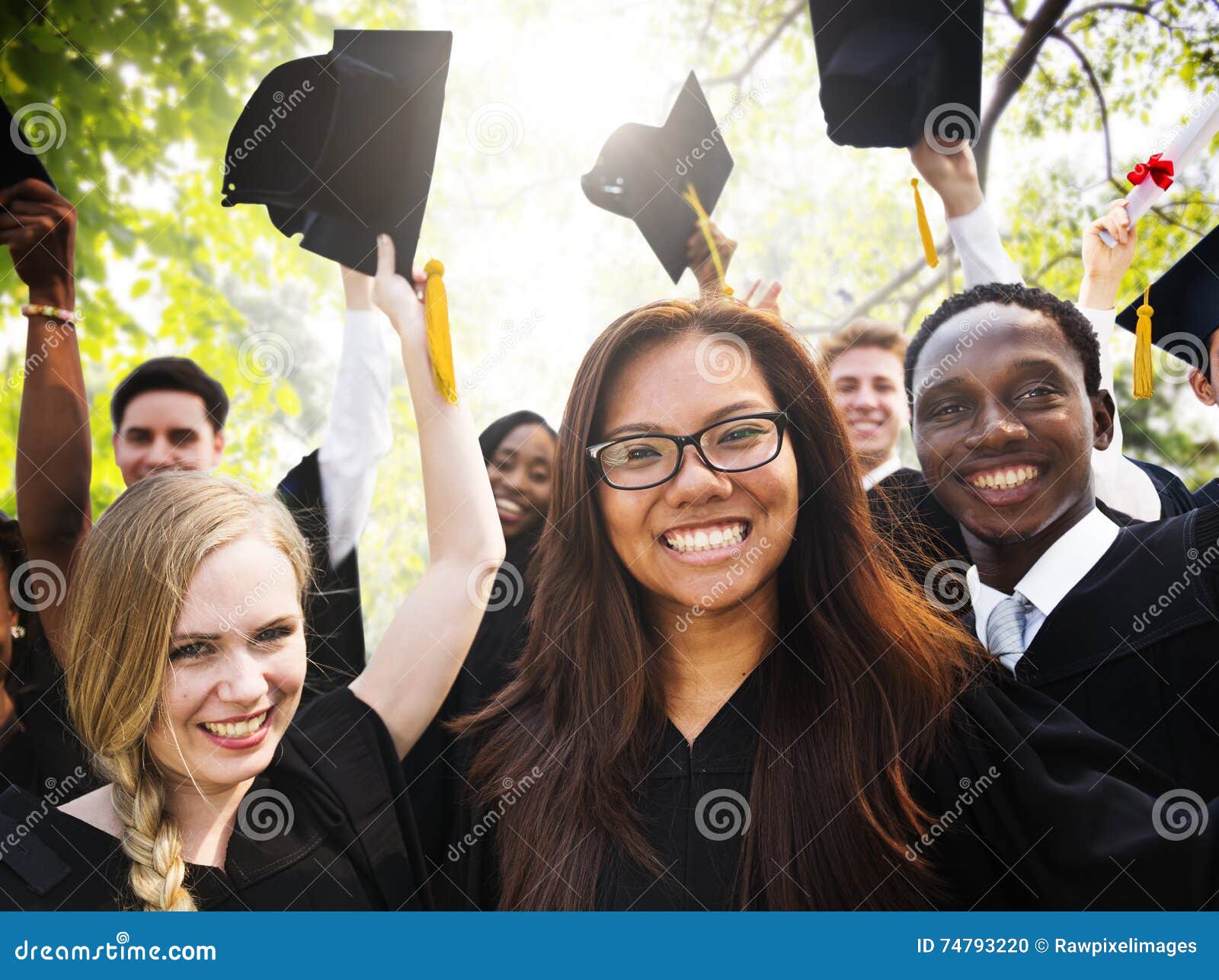 Diversity Students Graduation Success Celebration Concept Stock Photo ...