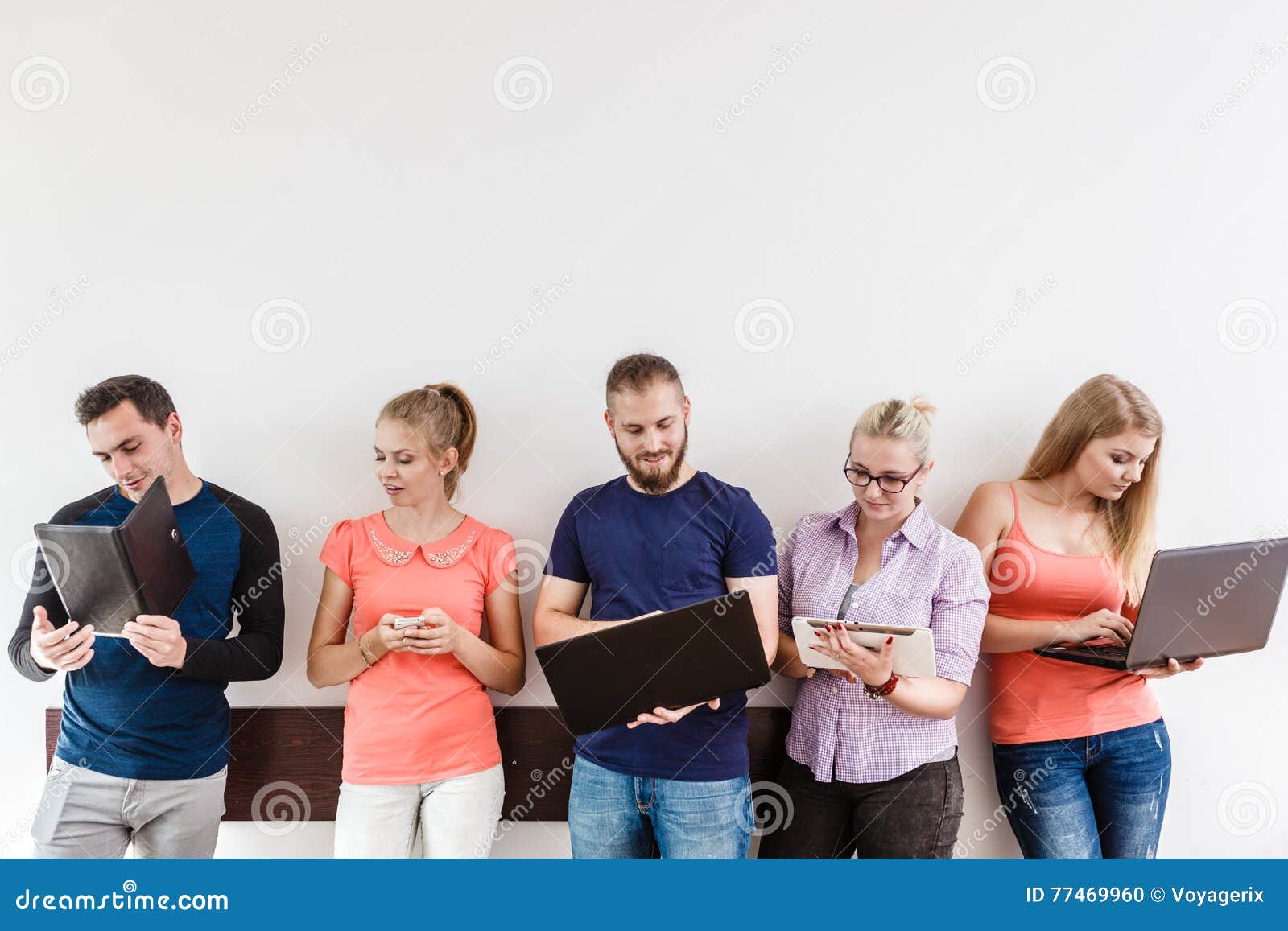 Diversity Students Learning Using Technology Stock Photo - Image of ...