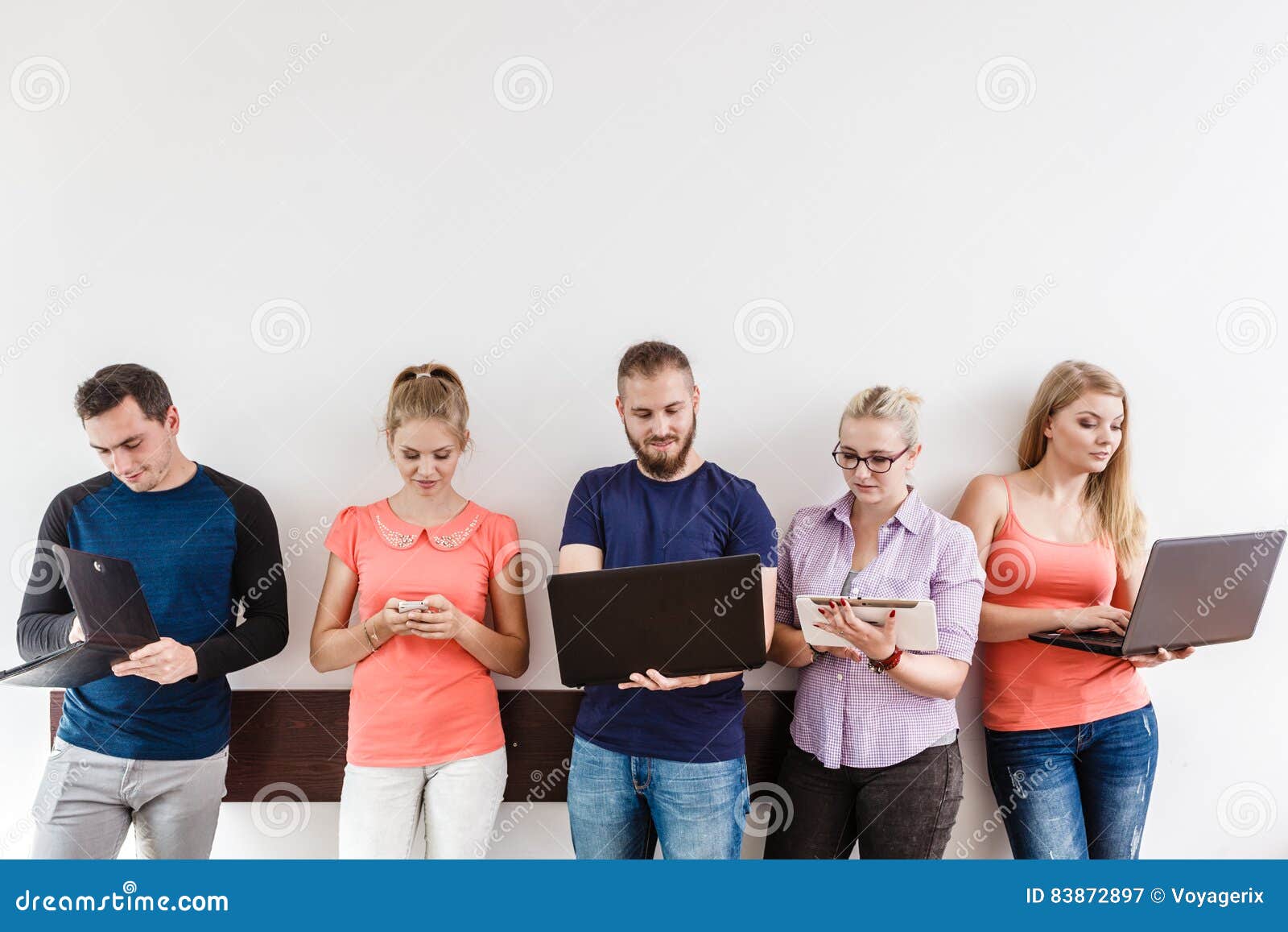 Diversity Students Learning Using Technology Stock Image - Image of ...