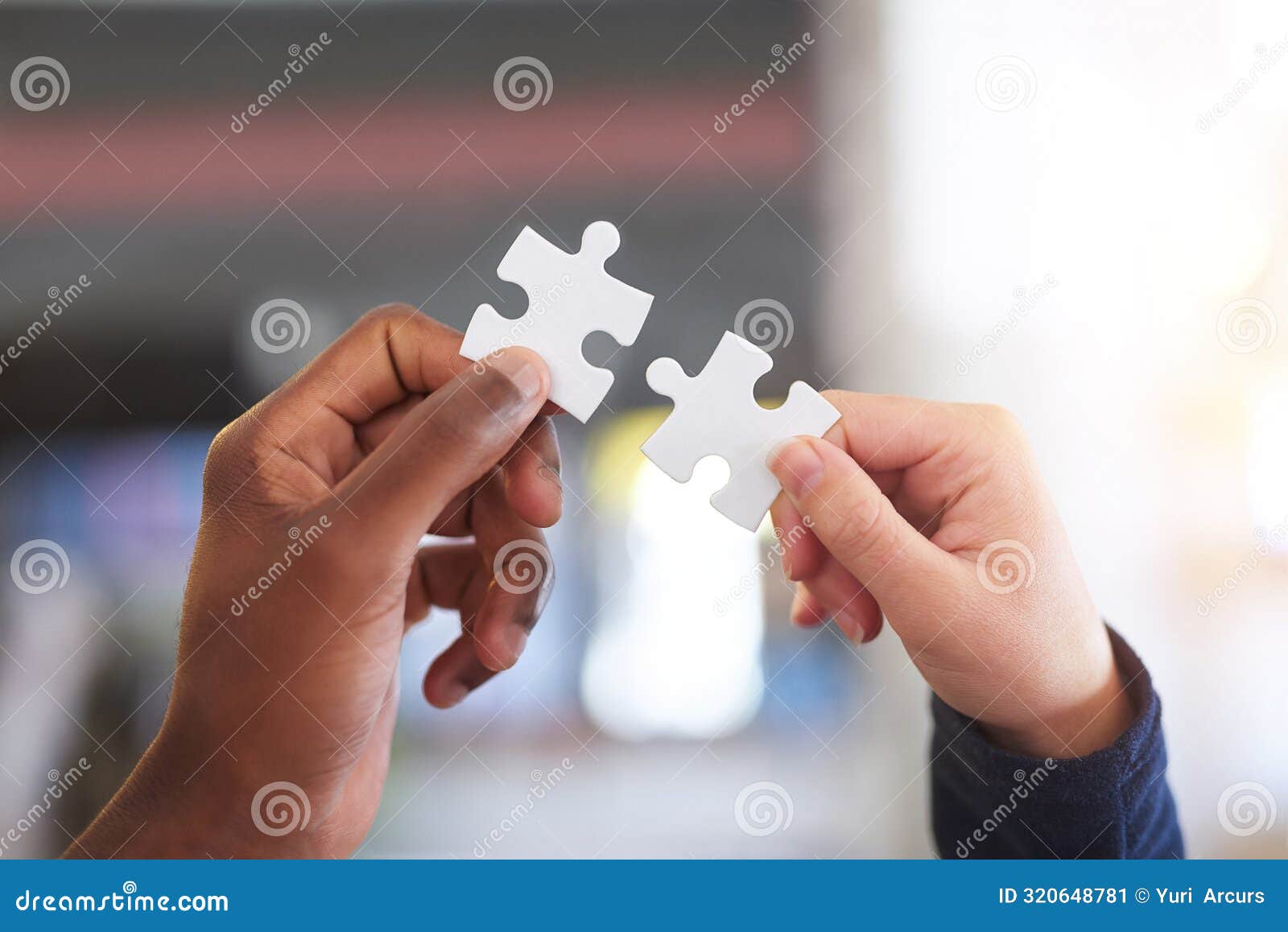 Diversity Team, Collaboration and Hands with Puzzle for Support ...