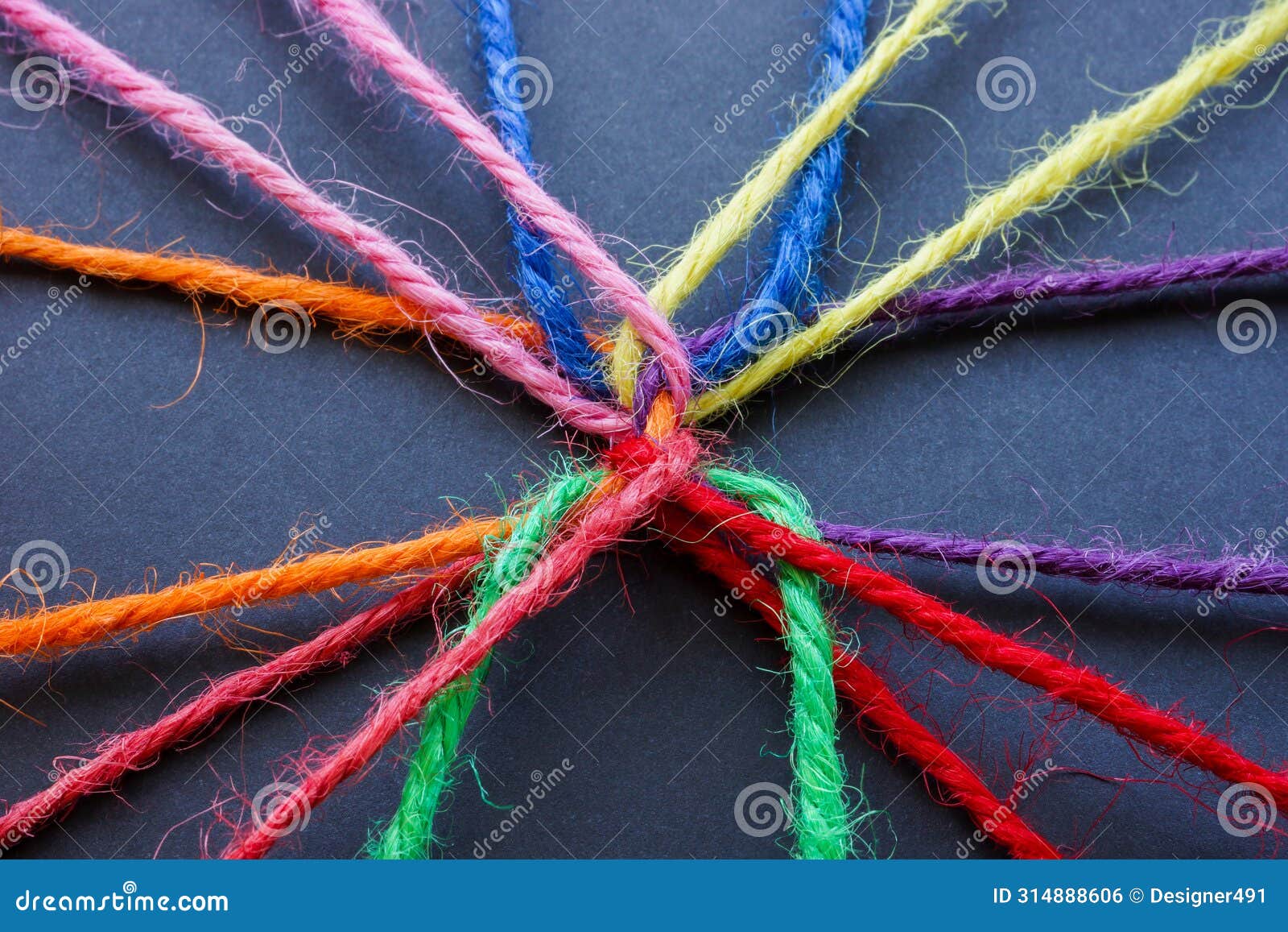 Diversity, Teamwork and Unity Concept. Close-up of Connected Colored ...