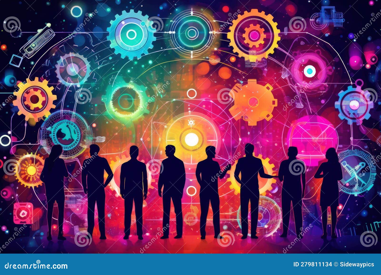 Diversity in Tech - Generative AI Stock Illustration - Illustration of ...