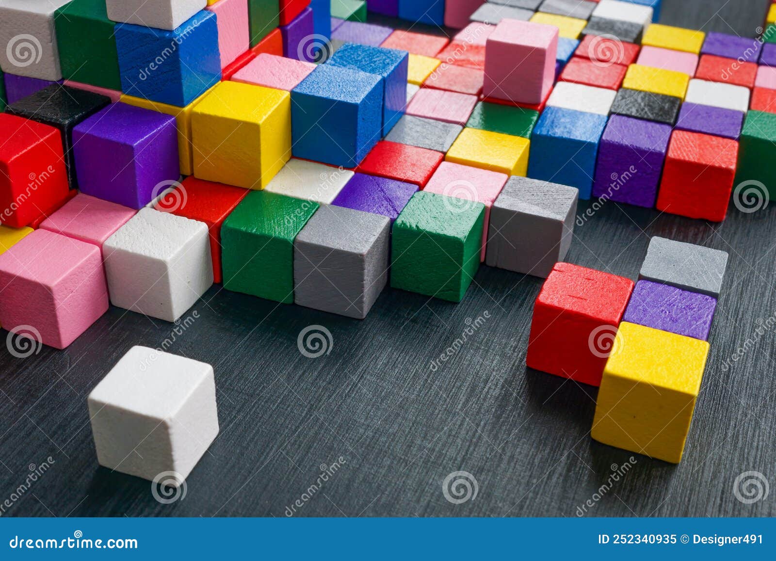 Diversity and Variety Concept. Lots of Small Colored Cubes. Stock Image ...