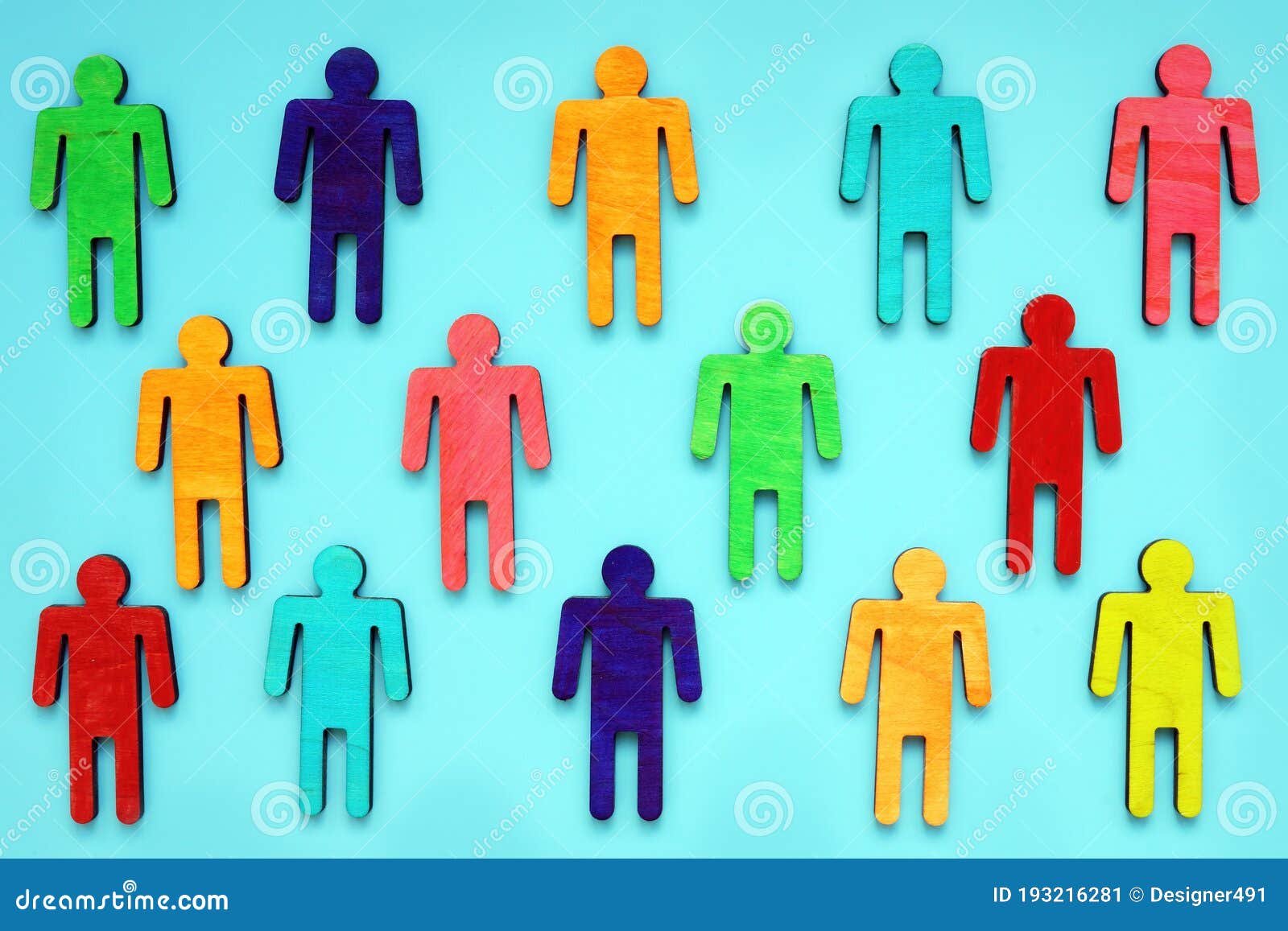 Diversity and Variety Concept. Multi-colored Figurines of People on a ...