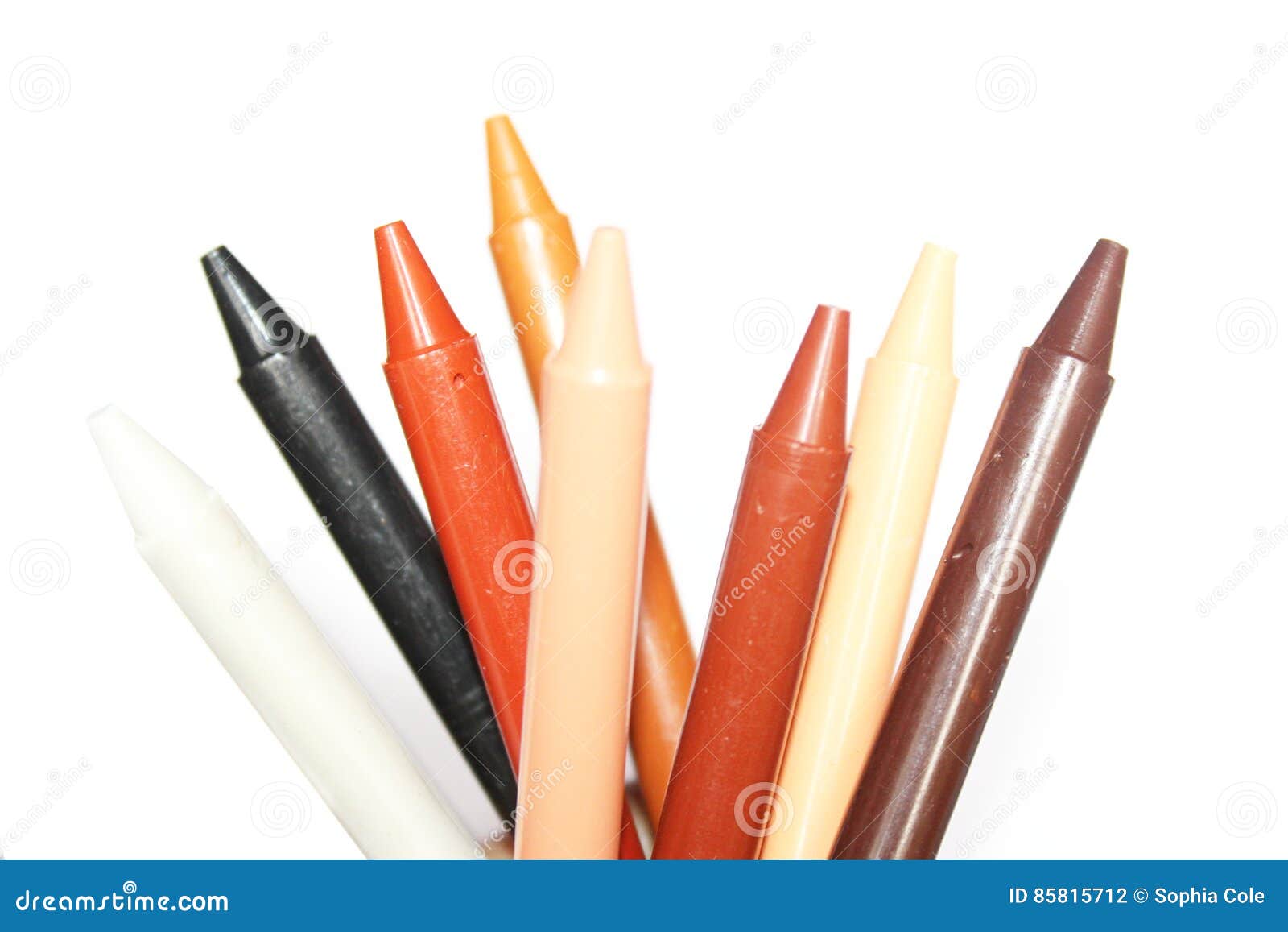 Diversity wax crayons stock photo. Image of shades, skin - 85815712