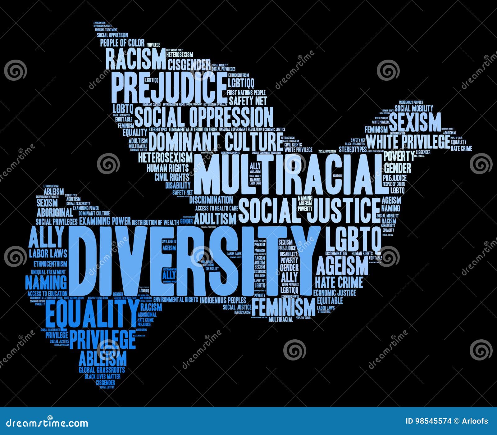 Diversity Word Cloud editorial stock image. Illustration of crime ...