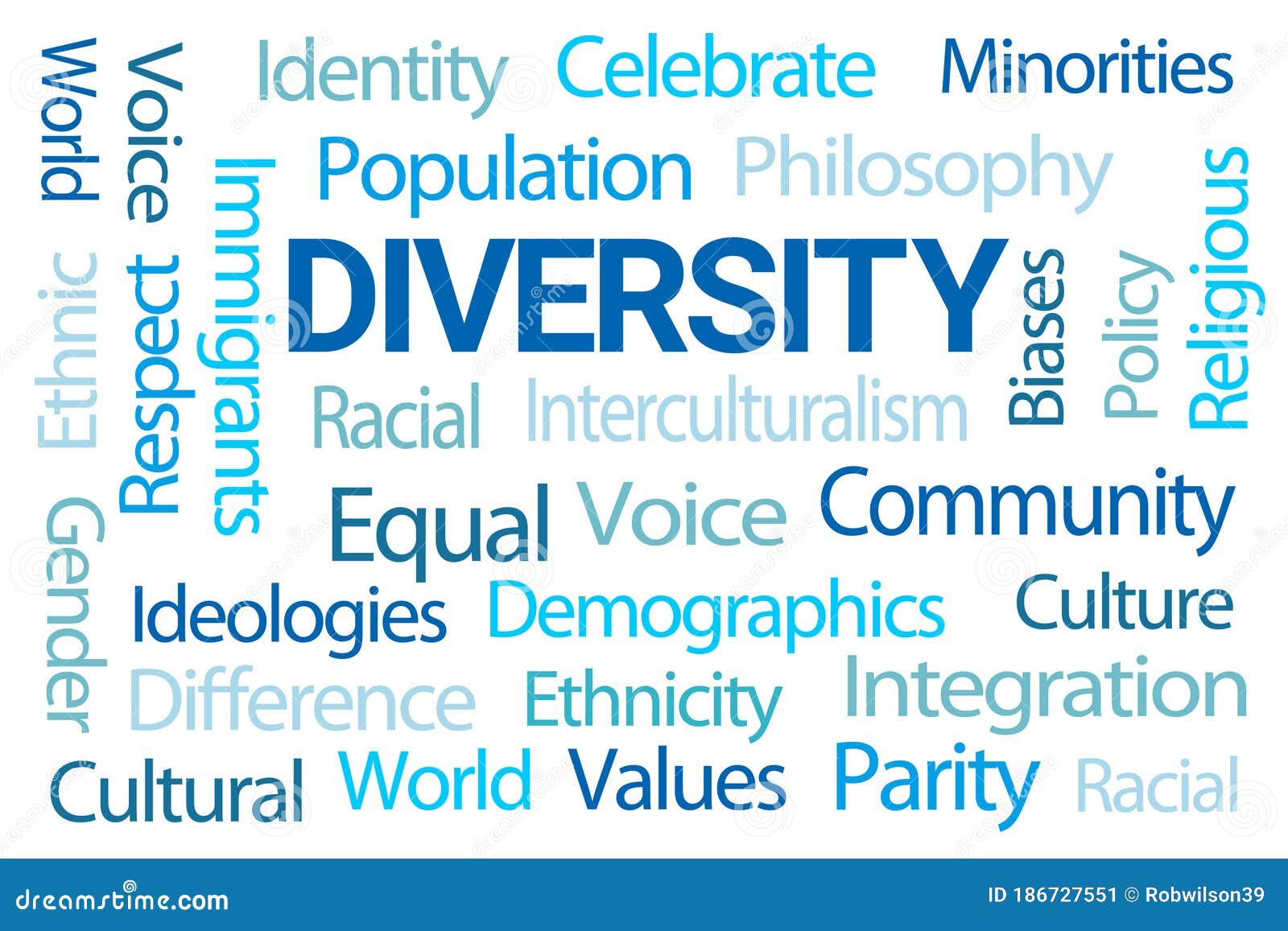 Diversity Word Cloud stock illustration. Illustration of ideologies ...