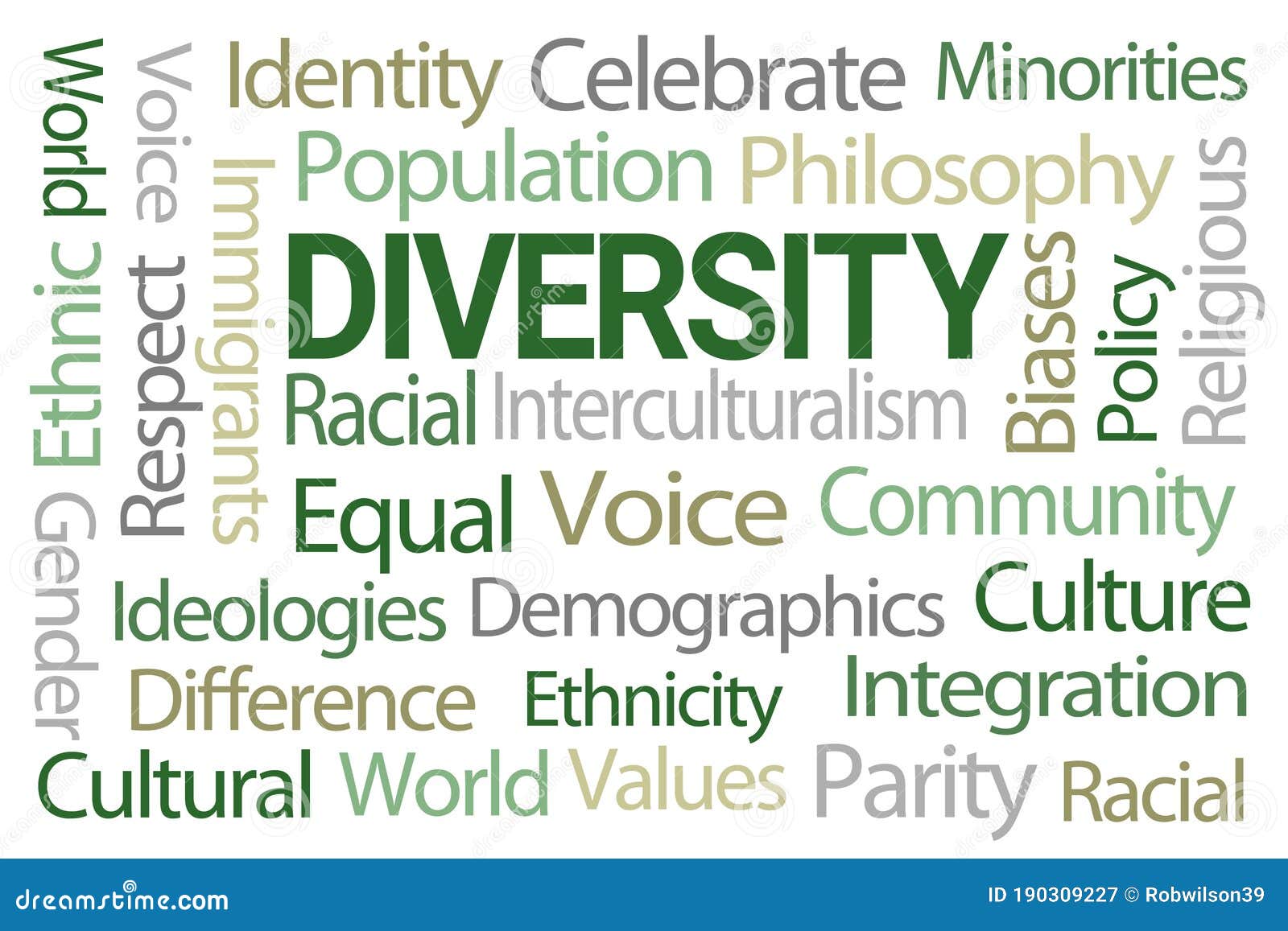 Diversity Word Cloud stock illustration. Illustration of minorities ...