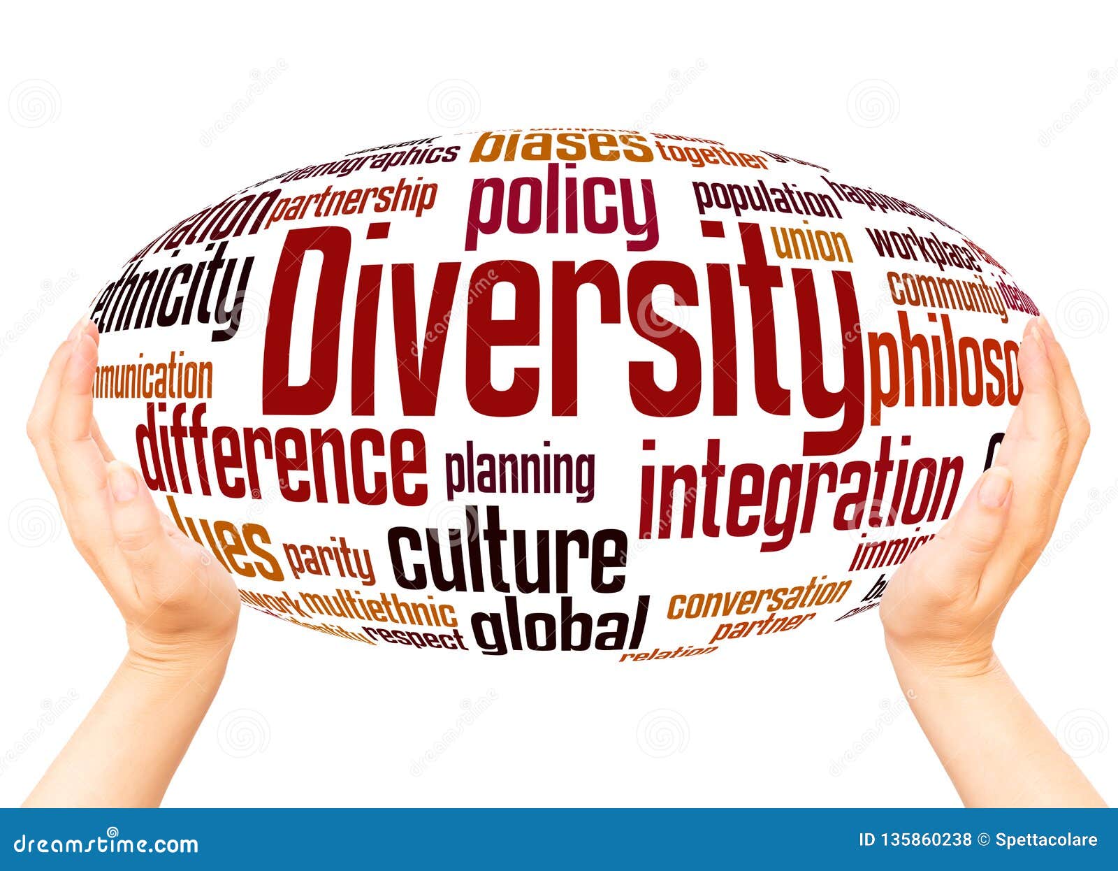 Diversity Word Cloud Hand Sphere Concept Stock Photo - Image of cloud ...