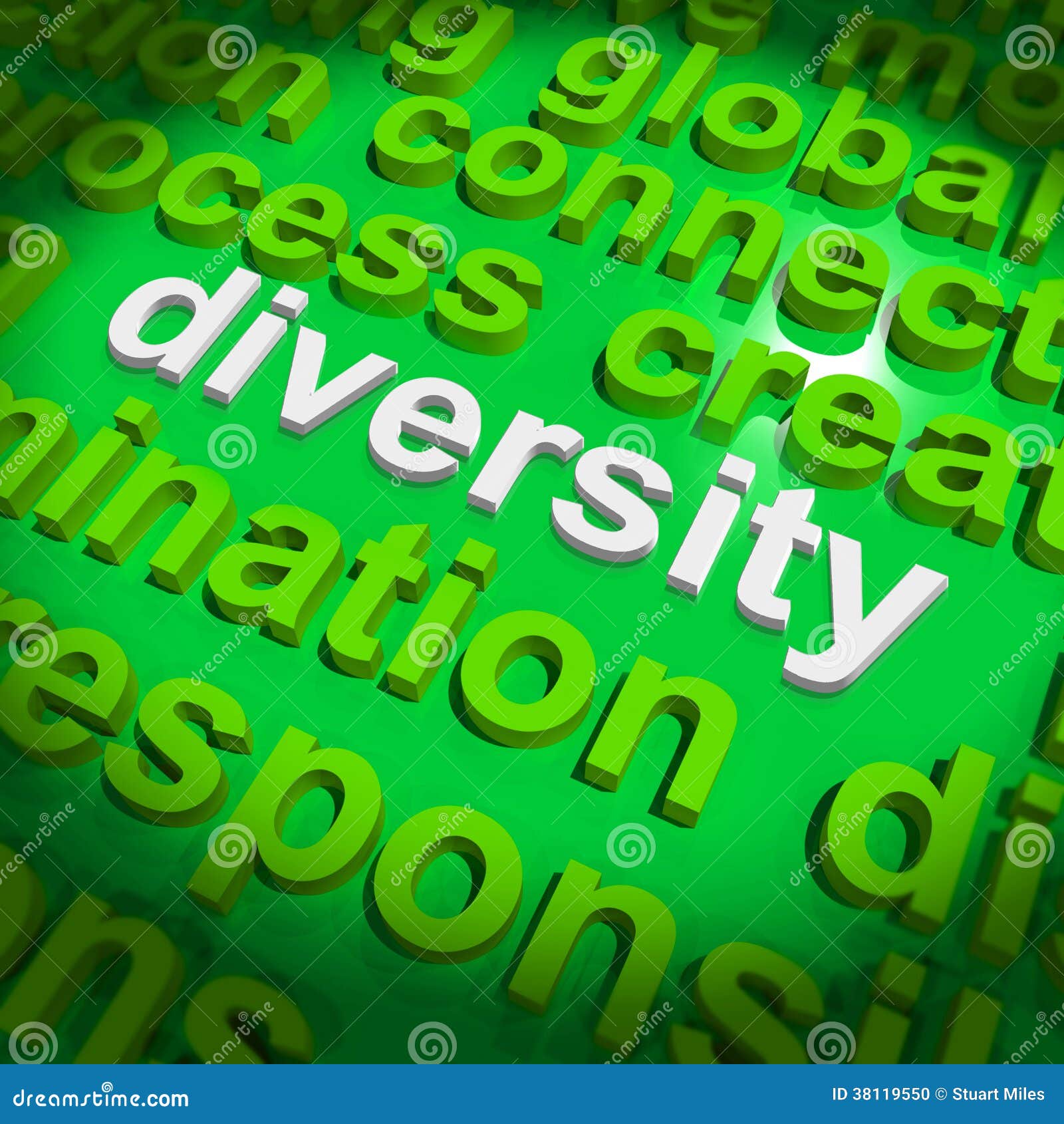 Diversity Word Cloud Shows Multicultural Diverse Culture Stock ...