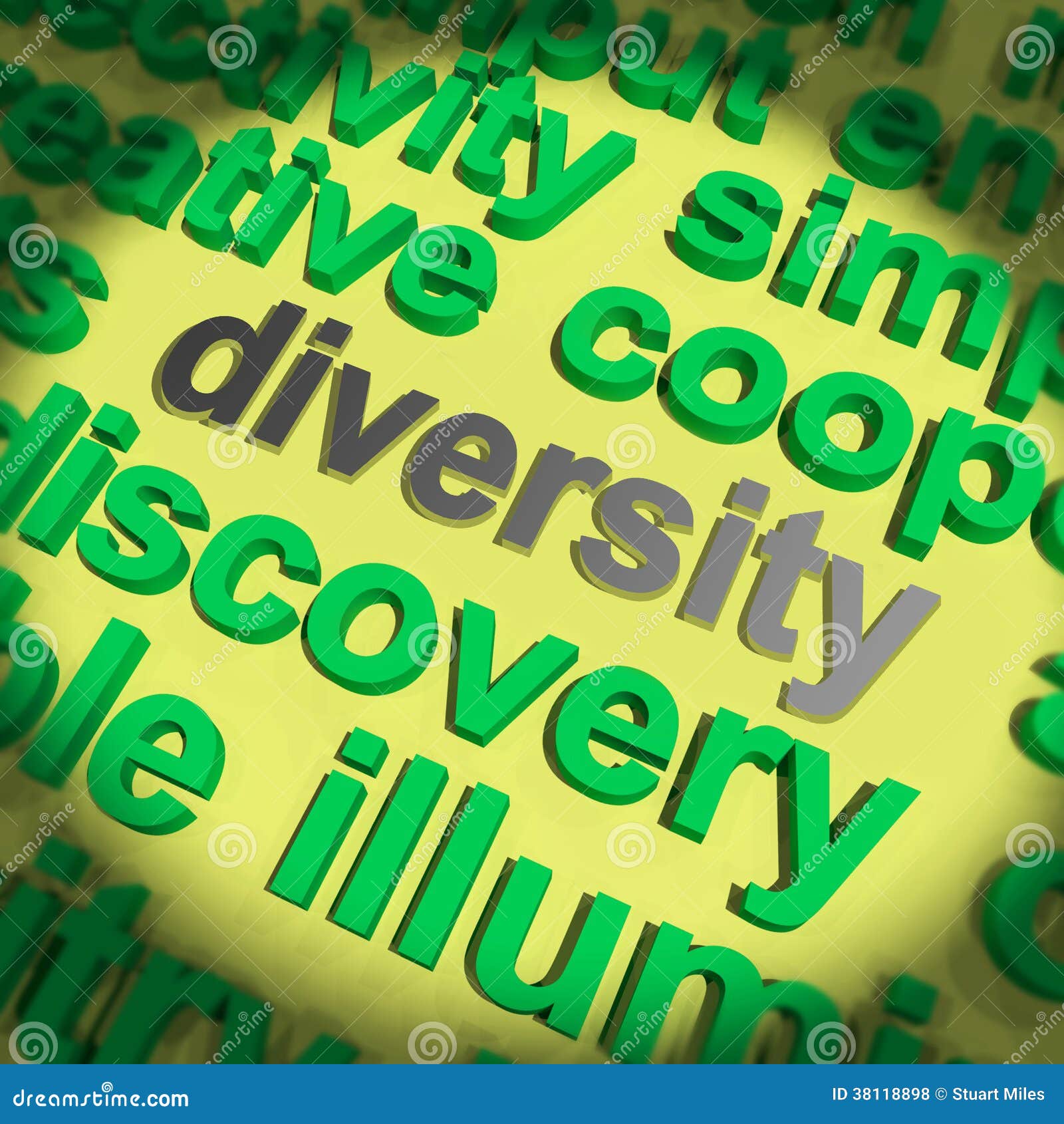 Diversity Word Means Cultural And Ethnic Differences Royalty-Free Stock ...
