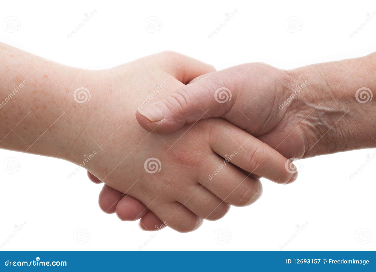 Diversity - Young and Old Females Shaking Hands Stock Image - Image of ...