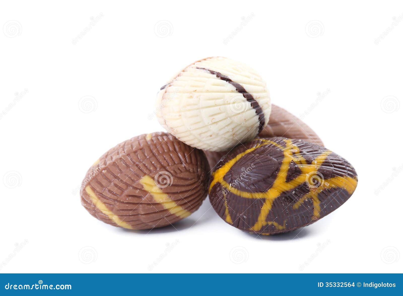 Diverso Color De La Concha Marina Del Chocolate. Foto de archivo ...