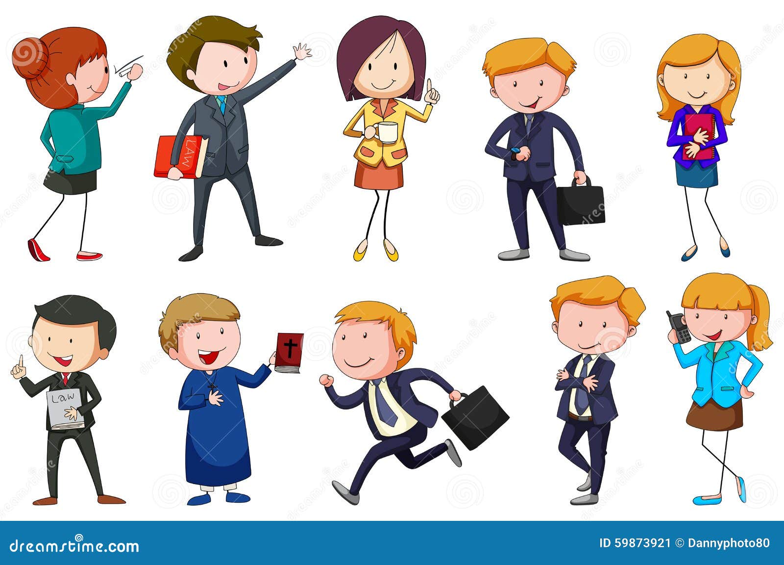 Diverso tipo de empleos stock de ilustración. Ilustración de gente ...