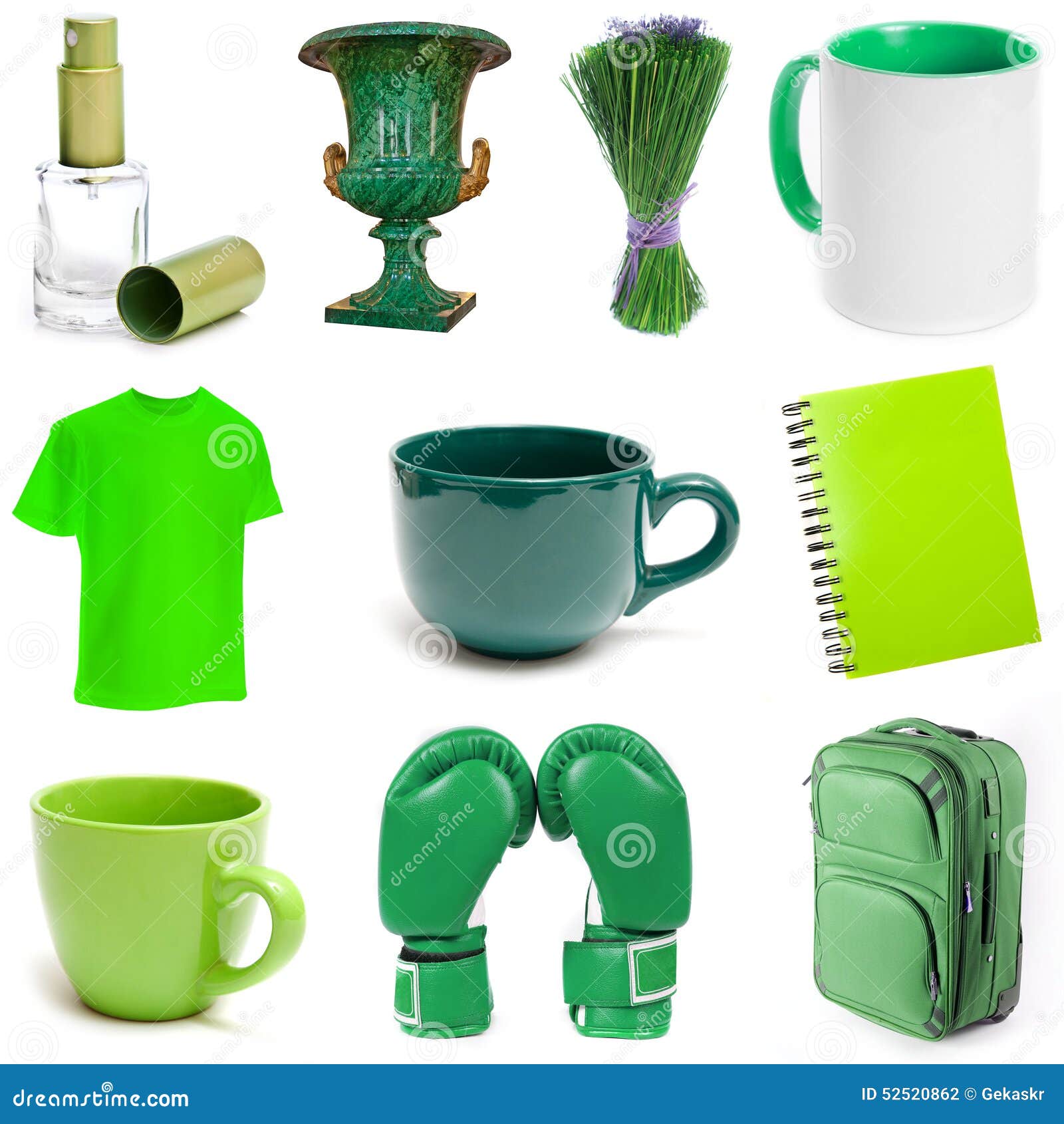 Diverso Verde De Los Objetos Foto de archivo - Imagen de bagaje ...