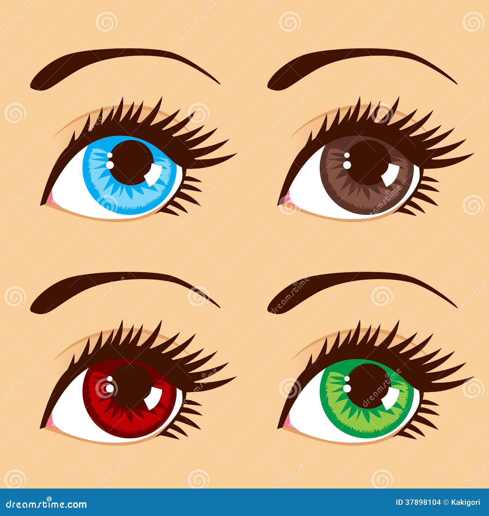Diversos colores del ojo ilustración del vector. Ilustración de ...