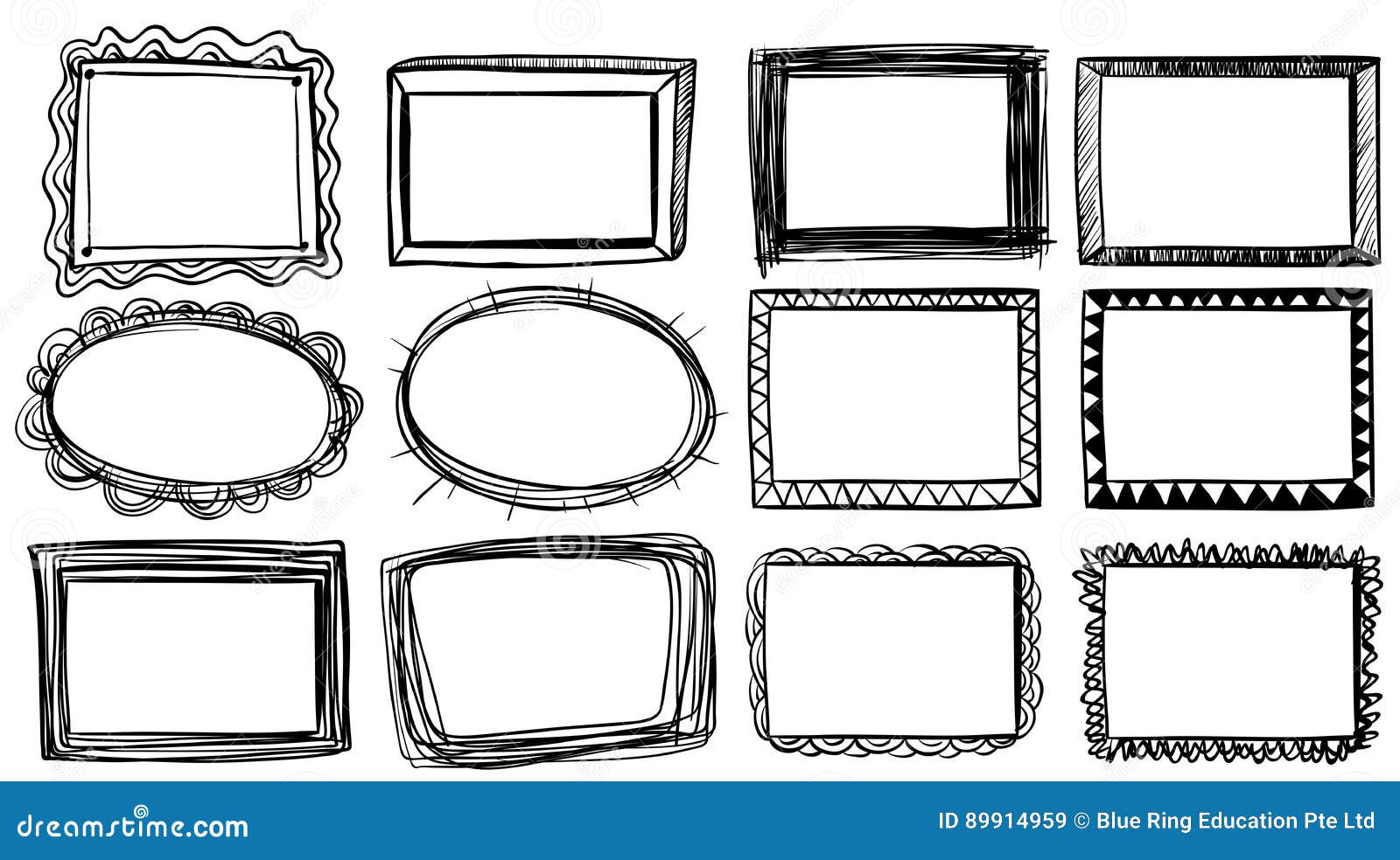 Diversos Diseños Para Los Marcos Ilustración del Vector - Ilustración ...