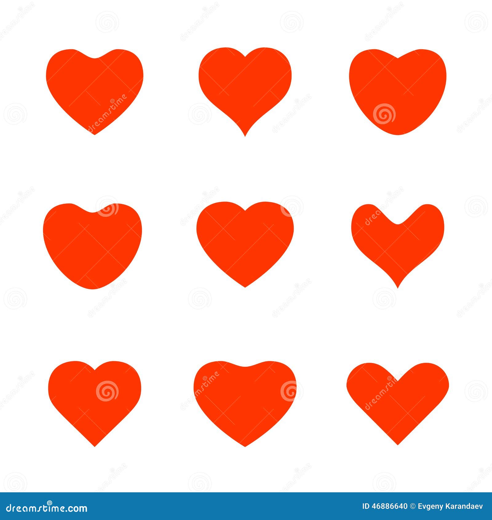 Diversos Iconos De La Forma Del Corazón Ilustración del Vector ...