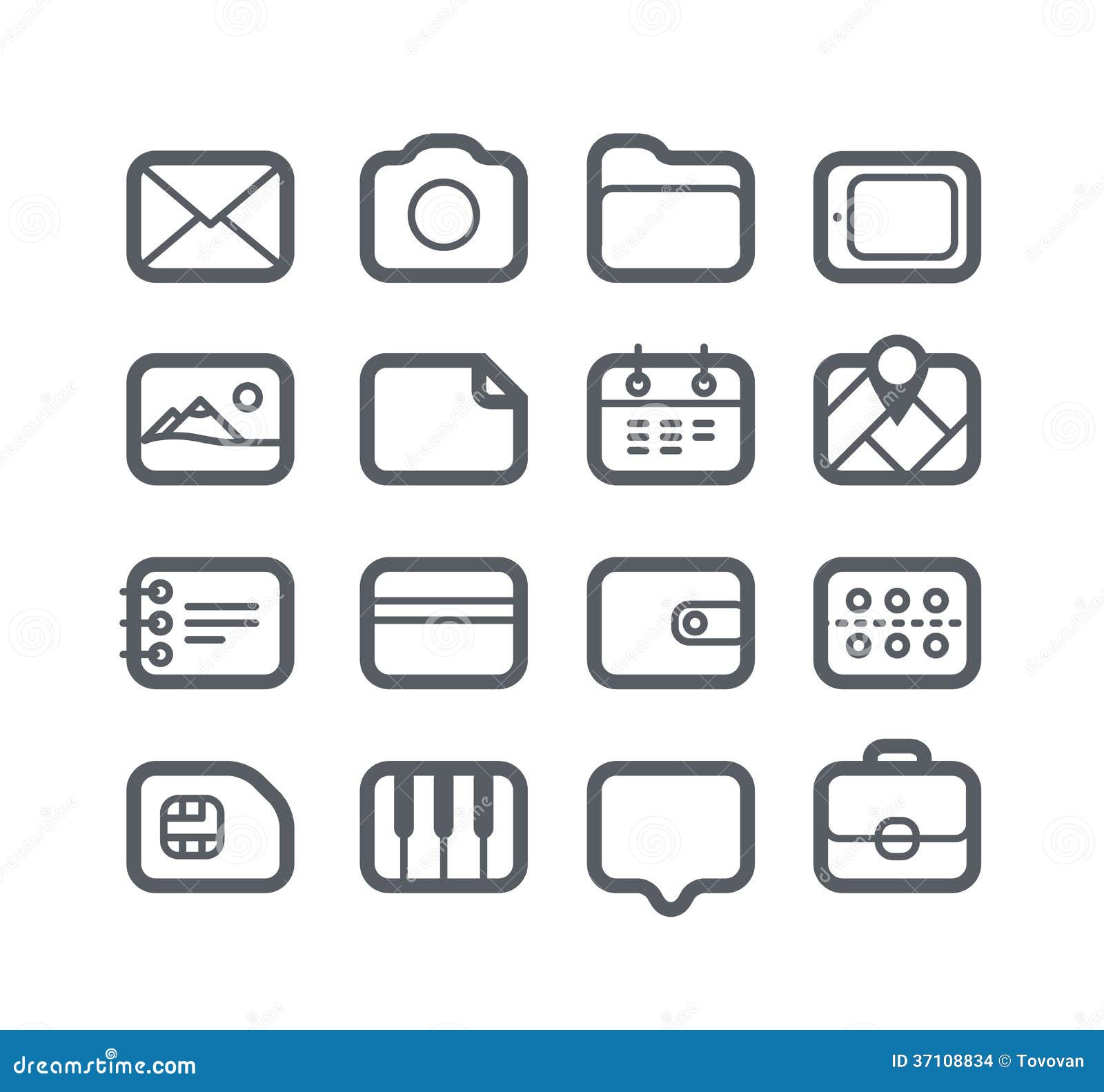 Diversos Iconos Del Web Fijados Ilustración del Vector - Ilustración de ...