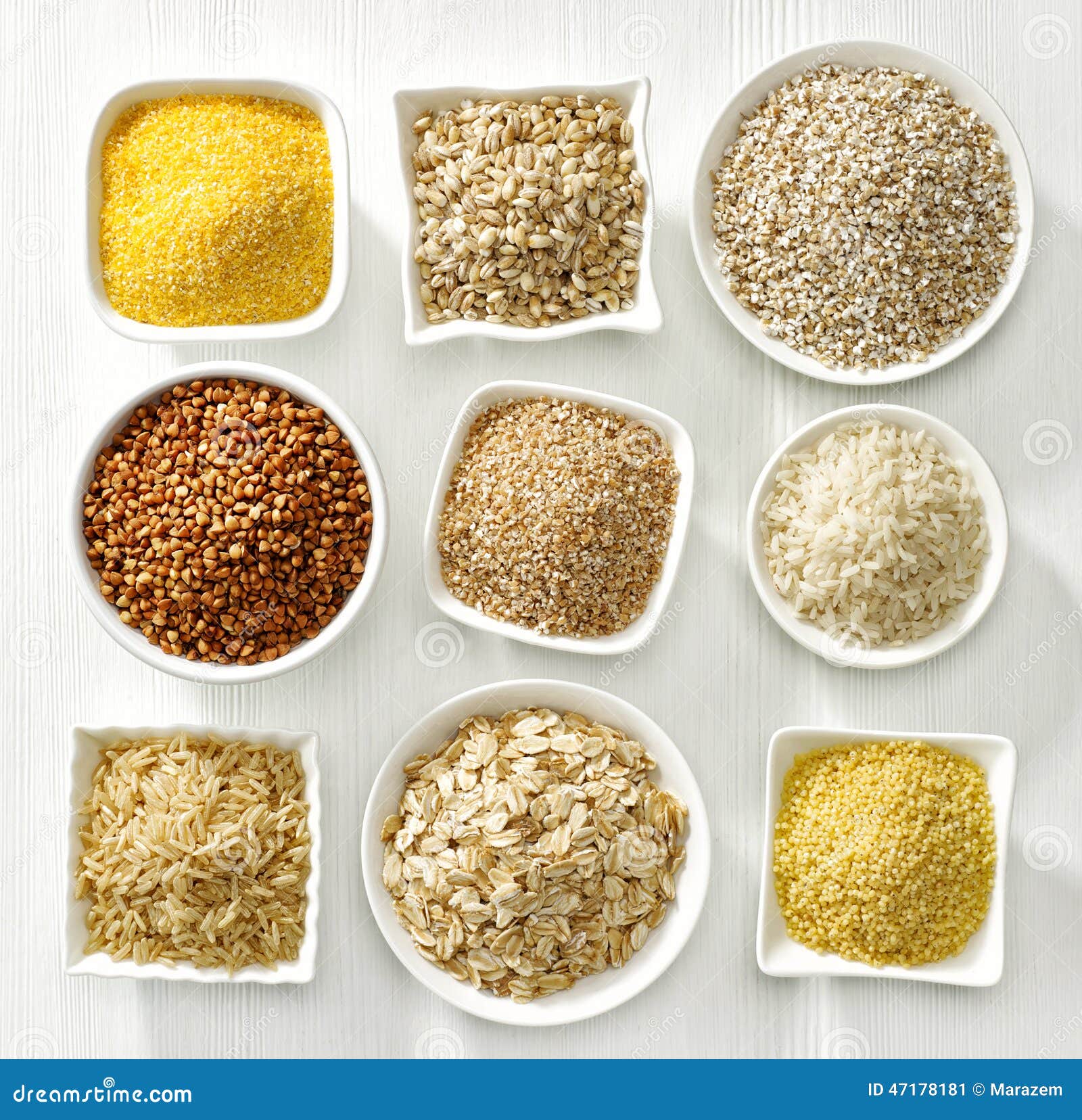 Diversos Tipos De Granos De Cereal Imagen de archivo - Imagen de maduro ...