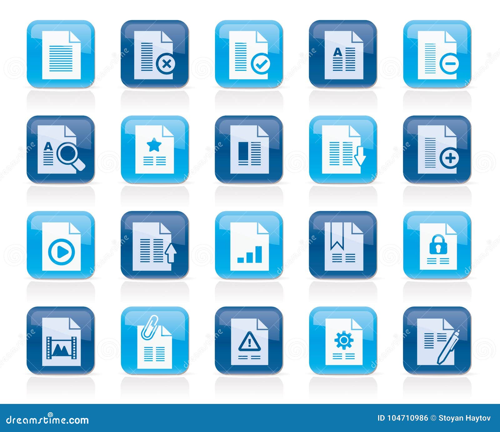 Diversos Tipos De Iconos De Documento Ilustración del Vector ...