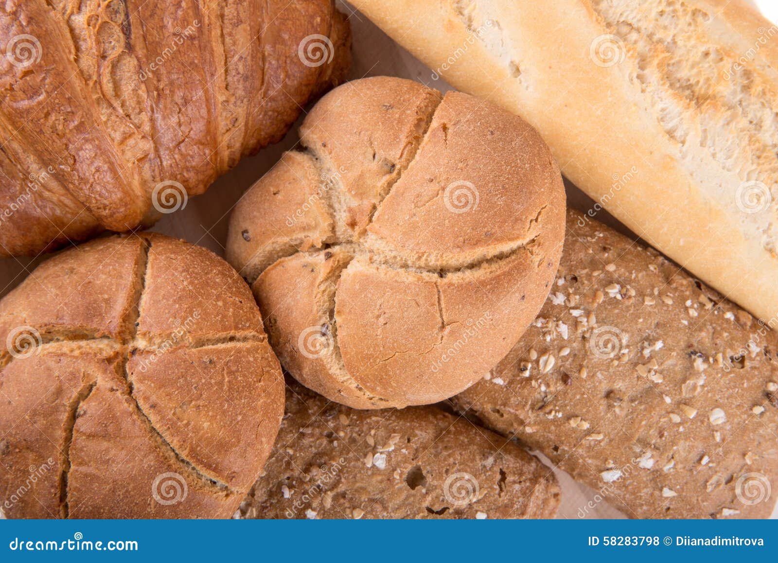 Diversos tipos de pan foto de archivo. Imagen de agricultura - 58283798