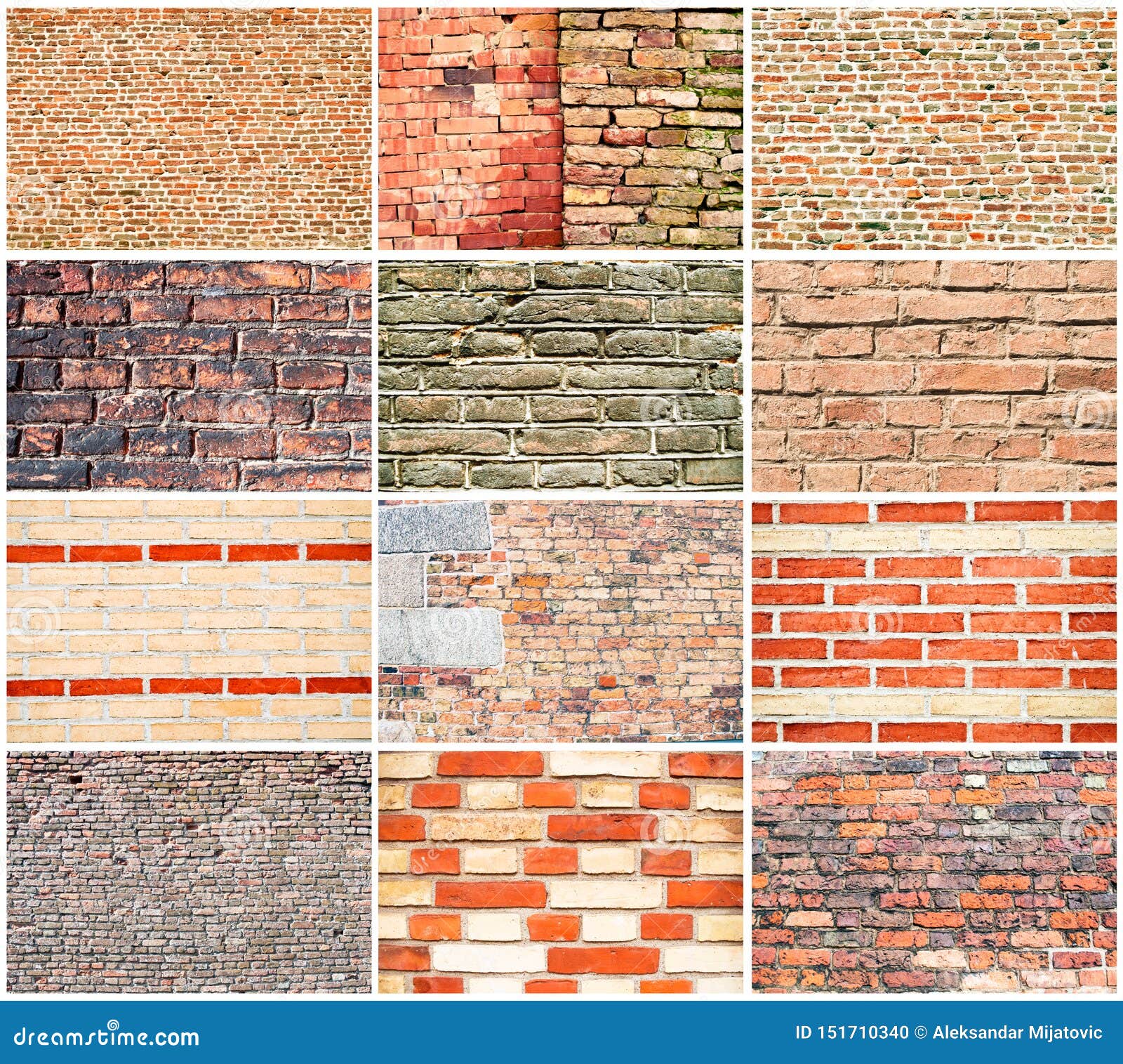 Diversos Tipos De Paredes De Ladrillo Foto de archivo - Imagen de ...