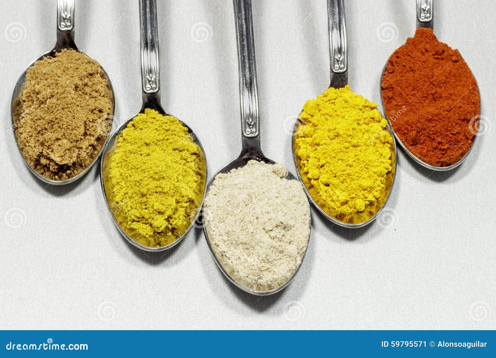 Diversos Tipos De Polvo De Los Condimentos Imagen de archivo - Imagen ...