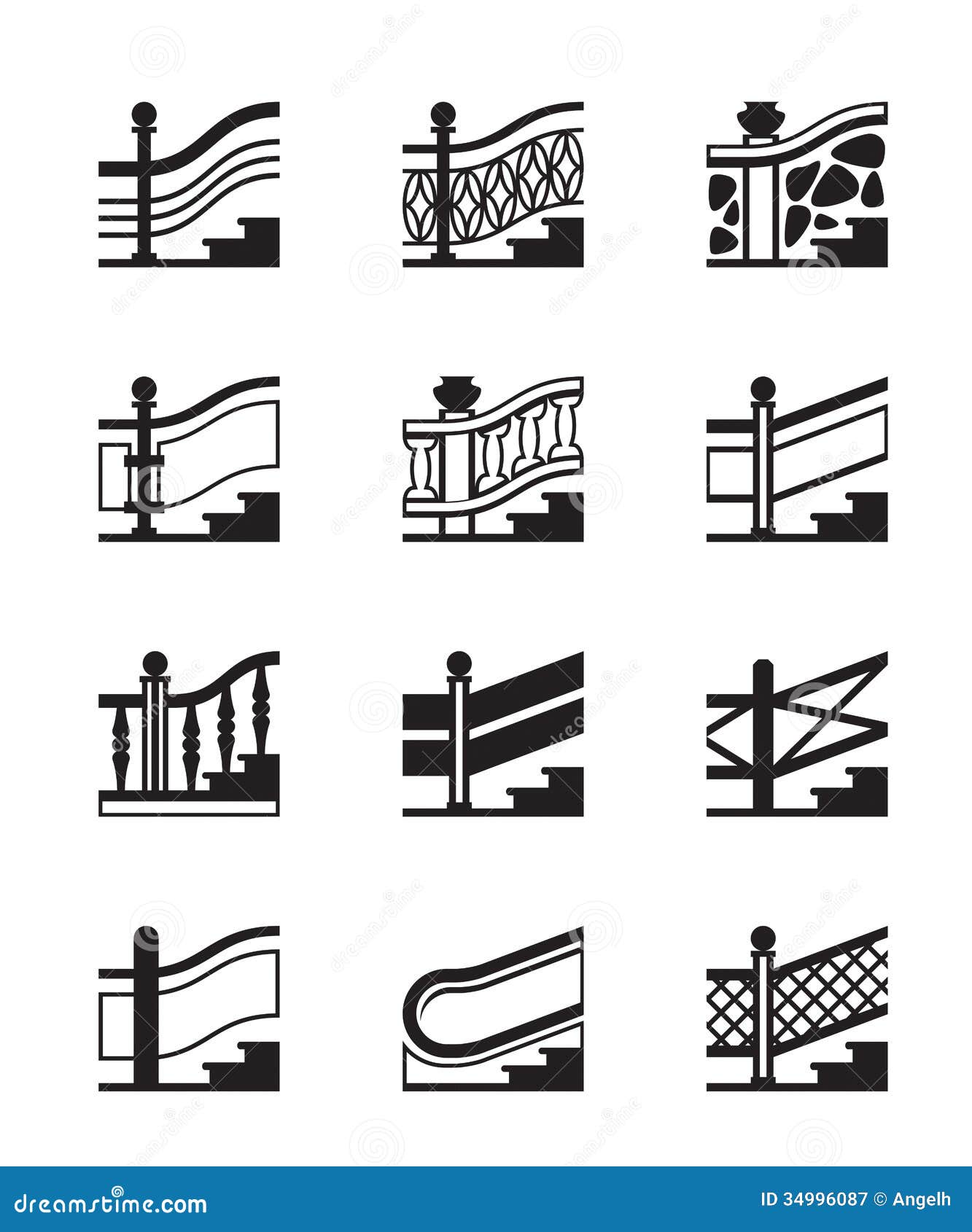 Diversos tipos de verjas ilustración del vector. Ilustración de ...