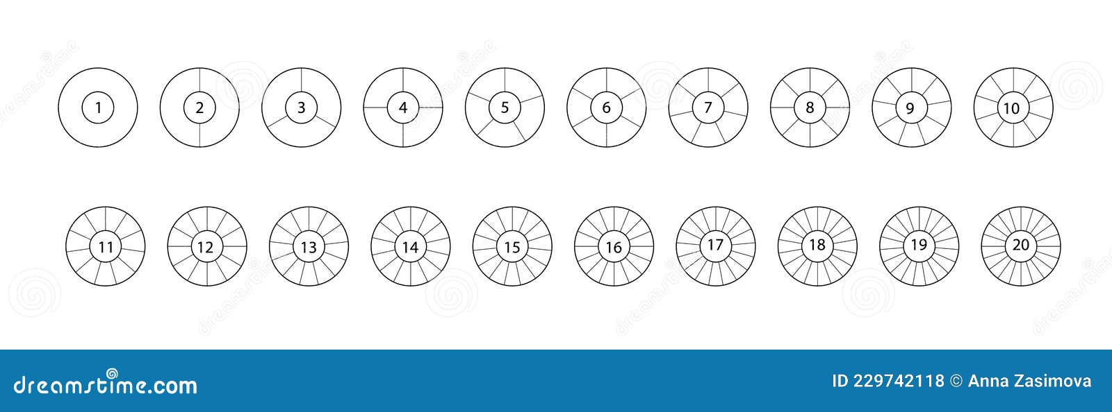 Circle 13 Segments Stock Illustrations – 6 Circle 13 Segments Stock ...