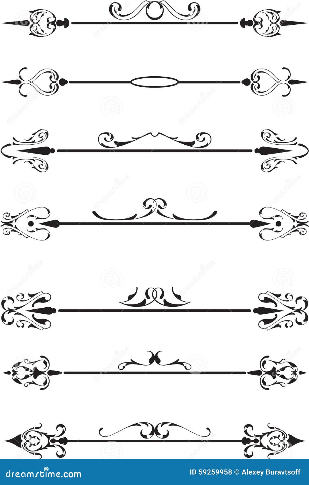 Divide design set stock vector. Illustration of corner - 59259958