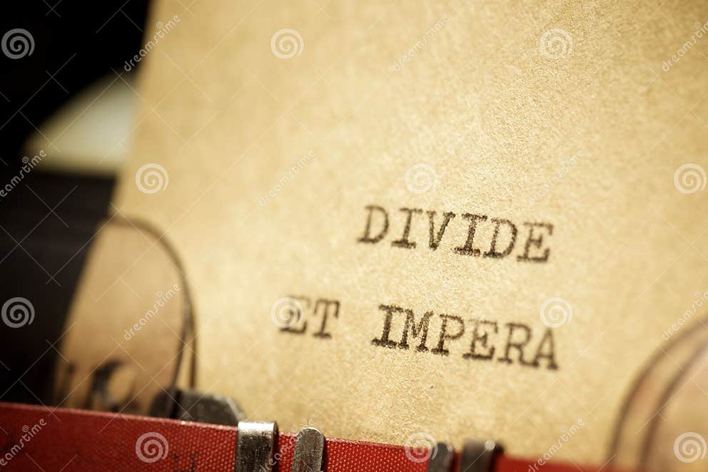 Divide et impera text stock photo. Image of short, paper - 285344092