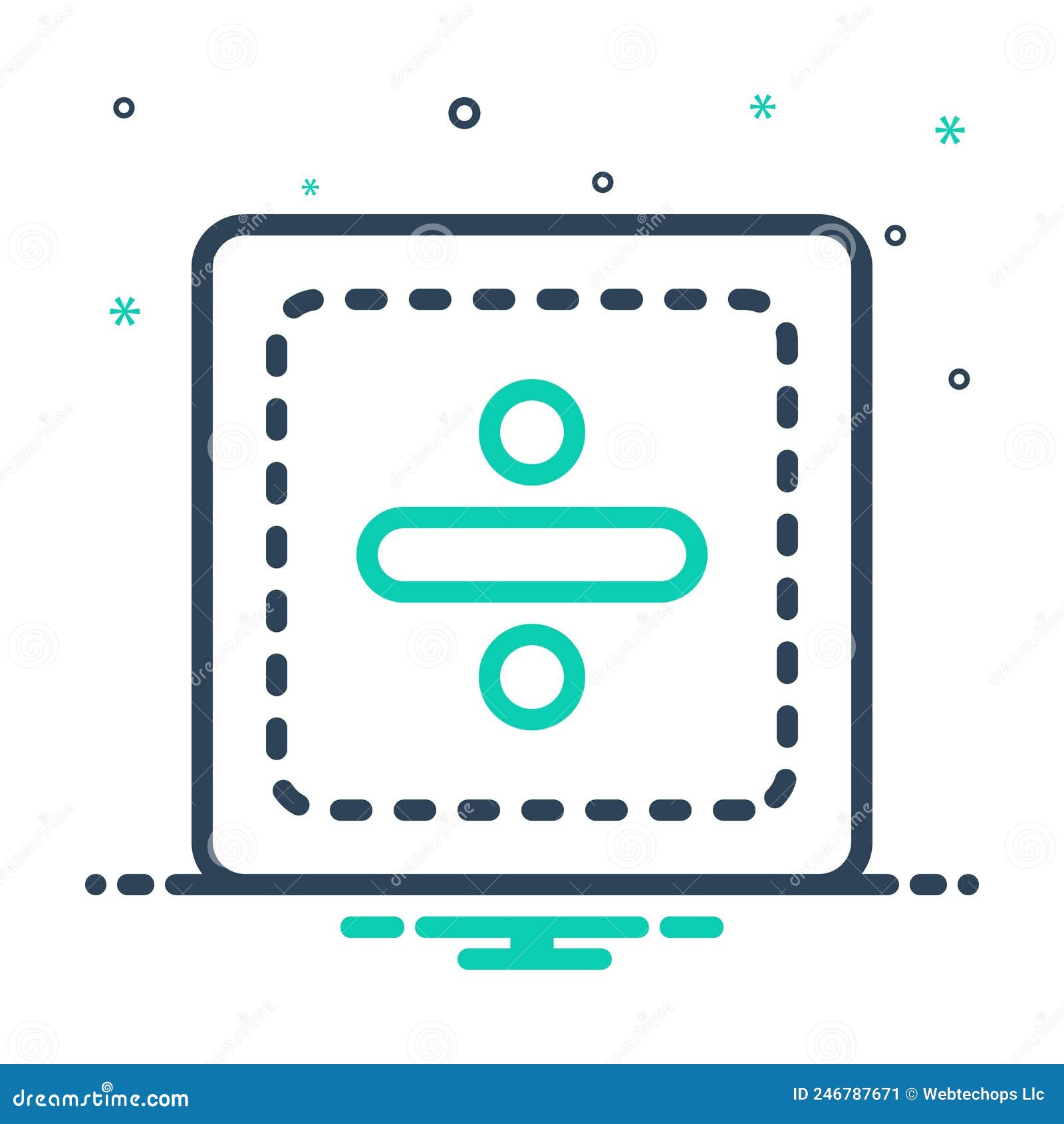 Mix Icon for Divide, Subdivide and Math Stock Illustration ...