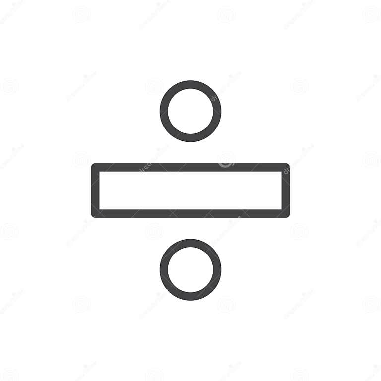 Divide Icon Thin Outline Art Symbol Stock Vector - Illustration of ...